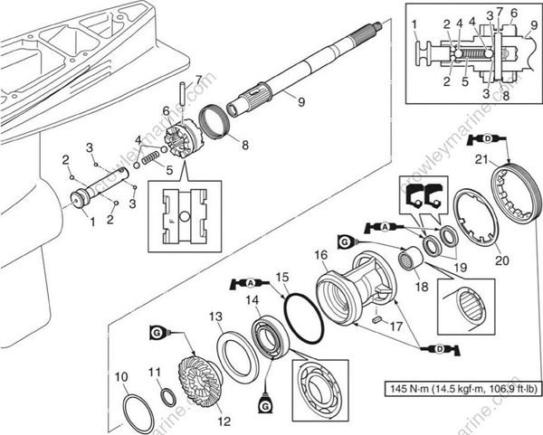 Lower Unit [Propeller Shaft Hosuing (Regular Rotation Model)] [2017 ...