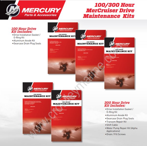 Mercruiser 100 & 300 Hour Maintenance Kits | Crowley Marine