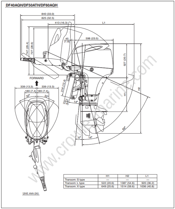 Setup Manual DF60A, DF40A, DF50A Outboard Motor Installation | Crowley ...