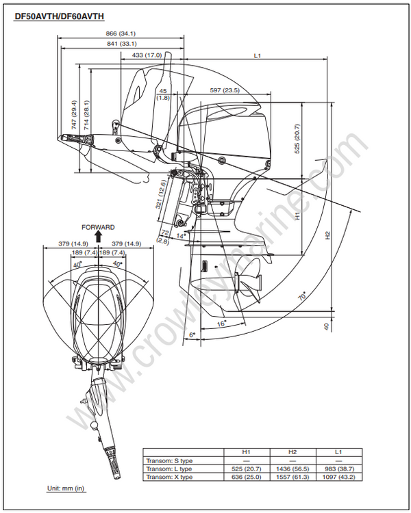Setup Manual DF60A, DF40A, DF50A Outboard Motor Installation | Crowley ...
