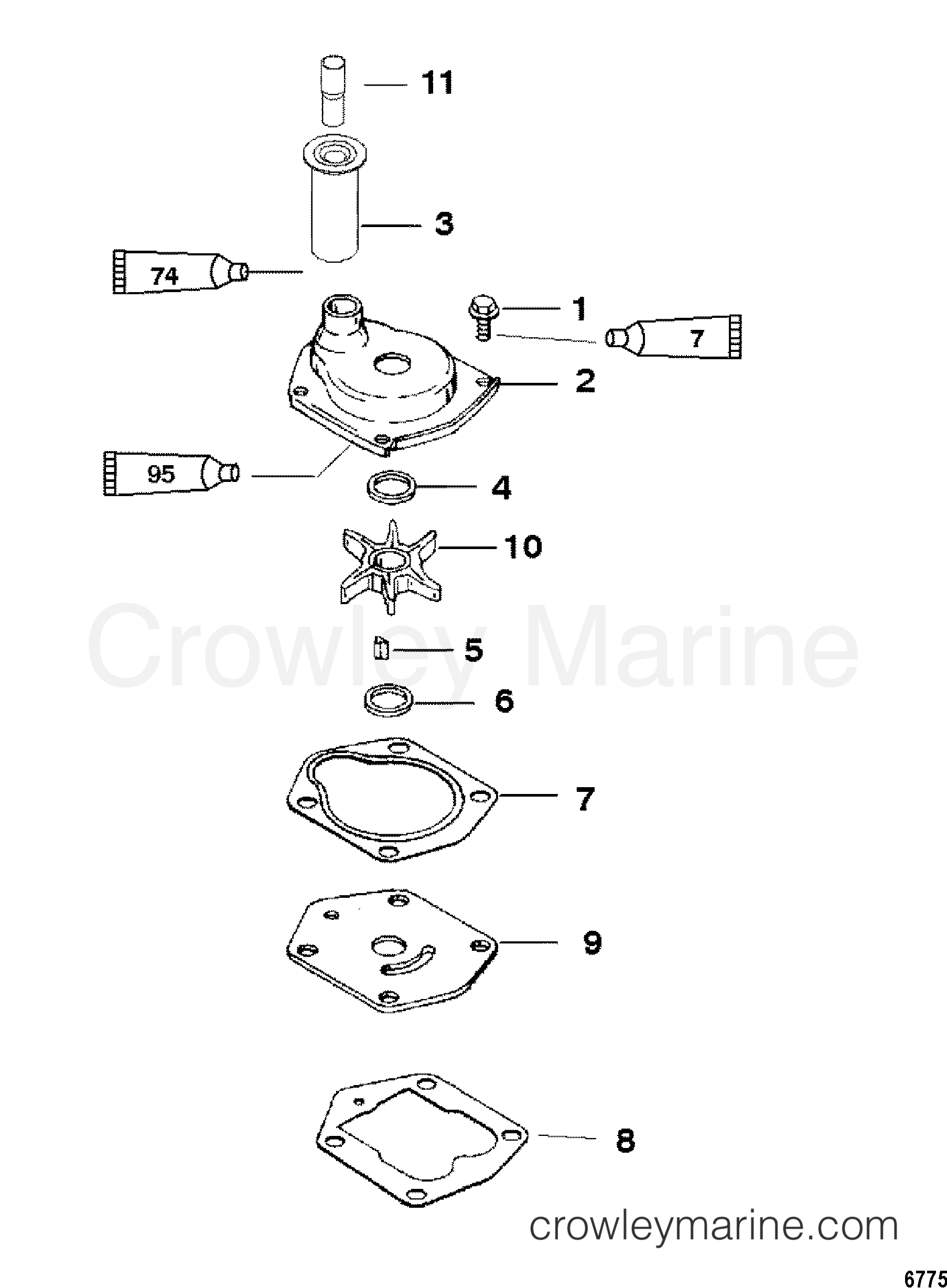 JET COMPONENTS - 1999 Outboard 40 [ELHPTO] 7043411HD | Crowley Marine