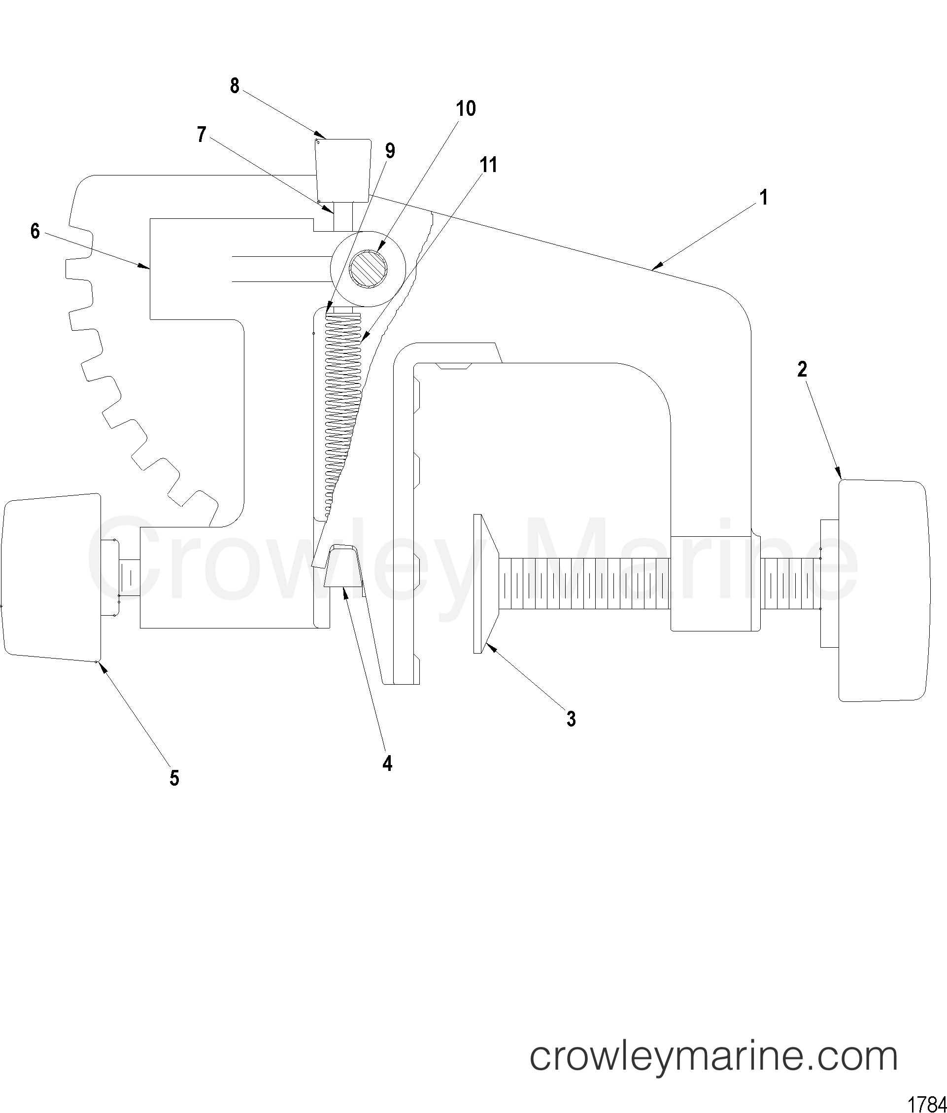 03 TRANSOM (BLACK)(WITHOUT QUIK STOW) (MCK300072) - Serial Range ...