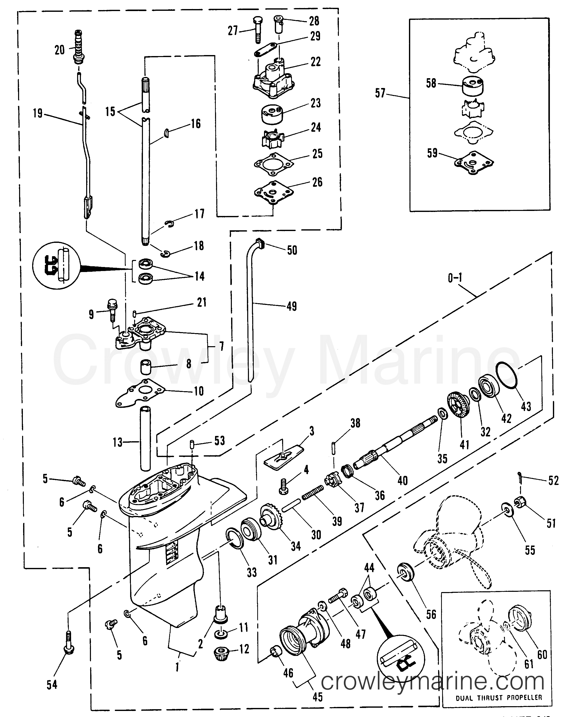 GEARHOUSING ASSEMBLY - 1984 Outboard 8 [ML] 7008224 | Crowley Marine