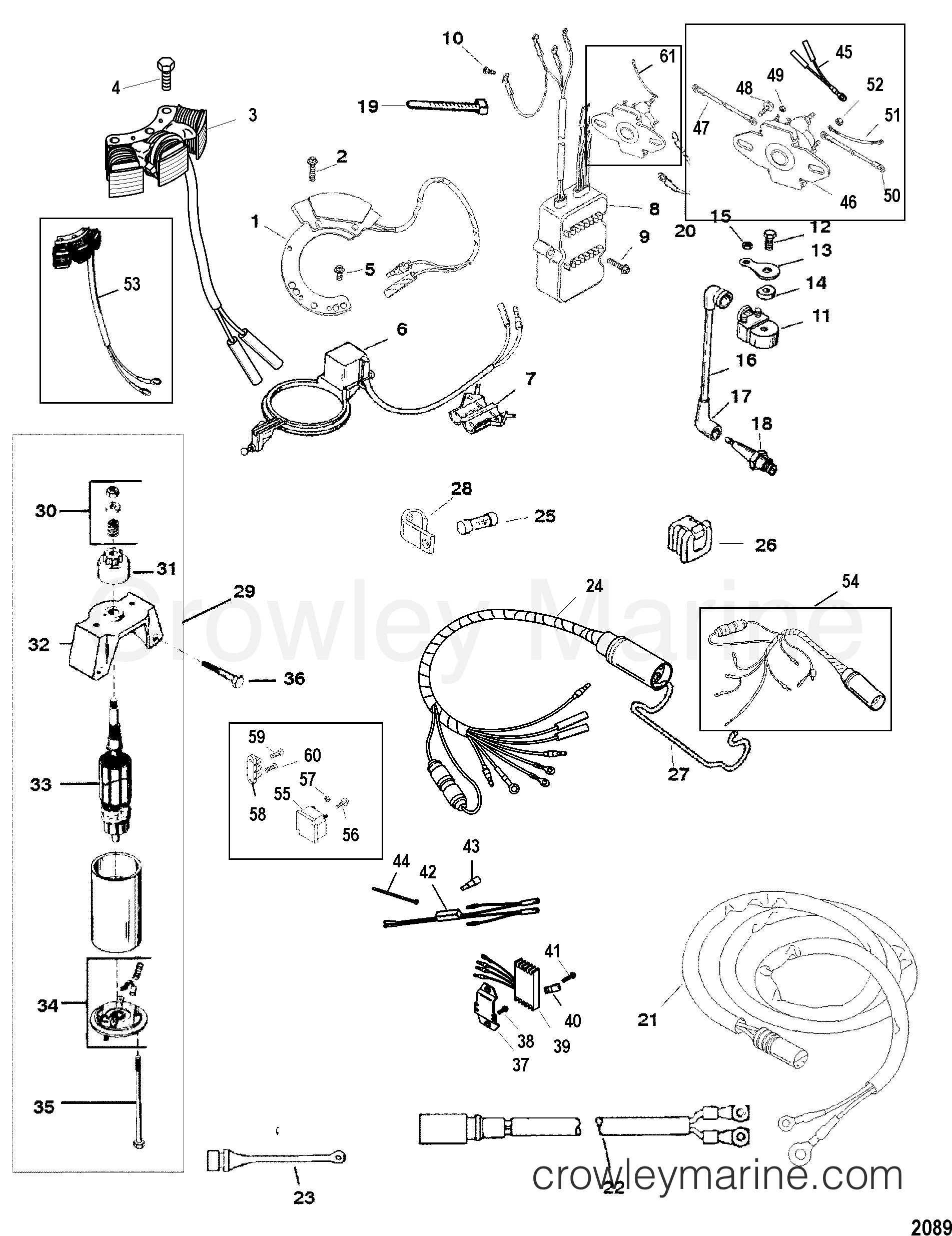 ELECTRICAL COMPONENTS - 2001 Outboard 8 [ML] 7008211KD | Crowley Marine
