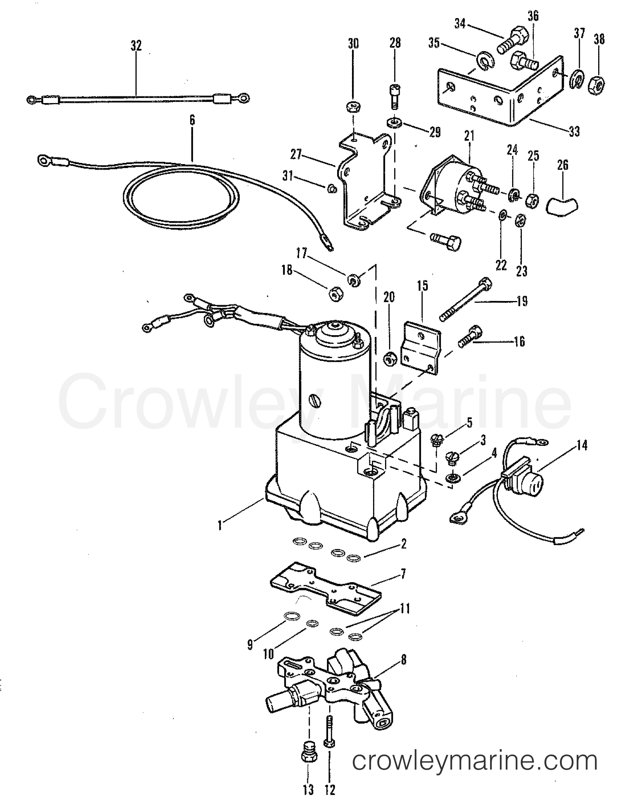 POWER TRIM COMPONENTS (WITHOUT CIRCUIT BREAKER AND FUSE) - 1983 ...