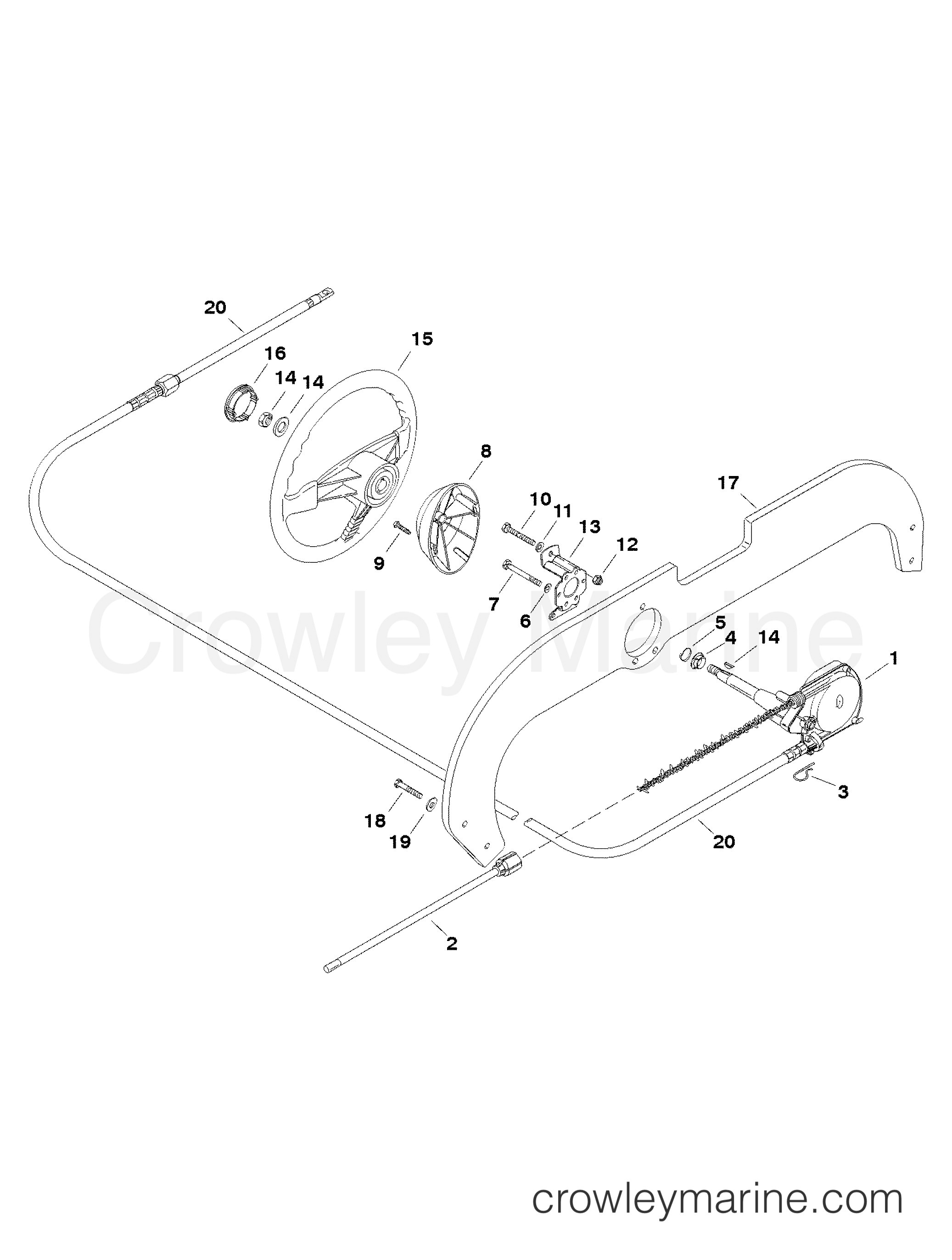 HELM ASSEMBLY - 2000 Inflatable Boat 10.5 [MOUSE BOAT] AA303ME0N ...