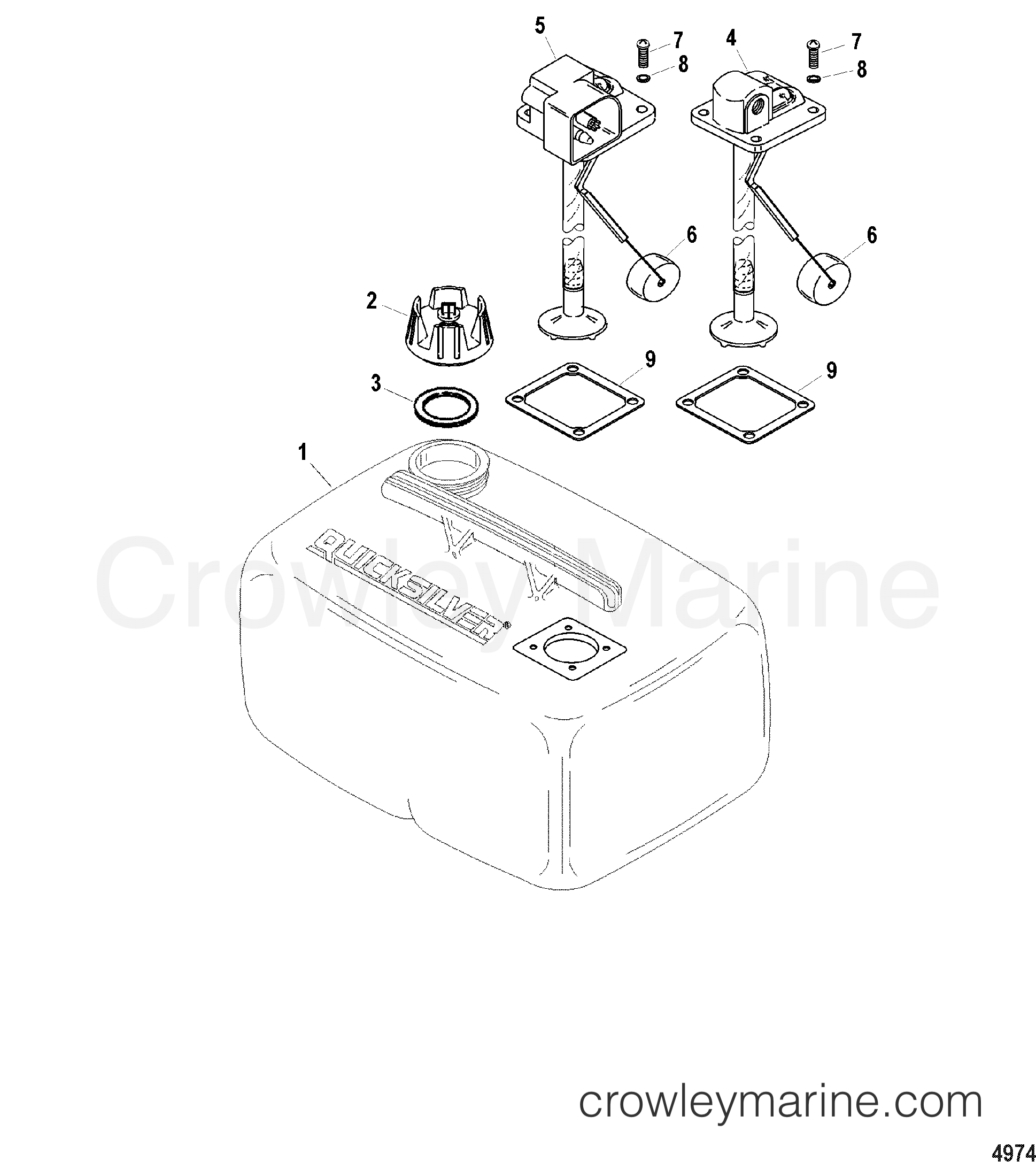 FUEL TANK ASSEMBLY(6.6 GALLON) - 2005 Outboard 6 [ML] 7006213TB ...