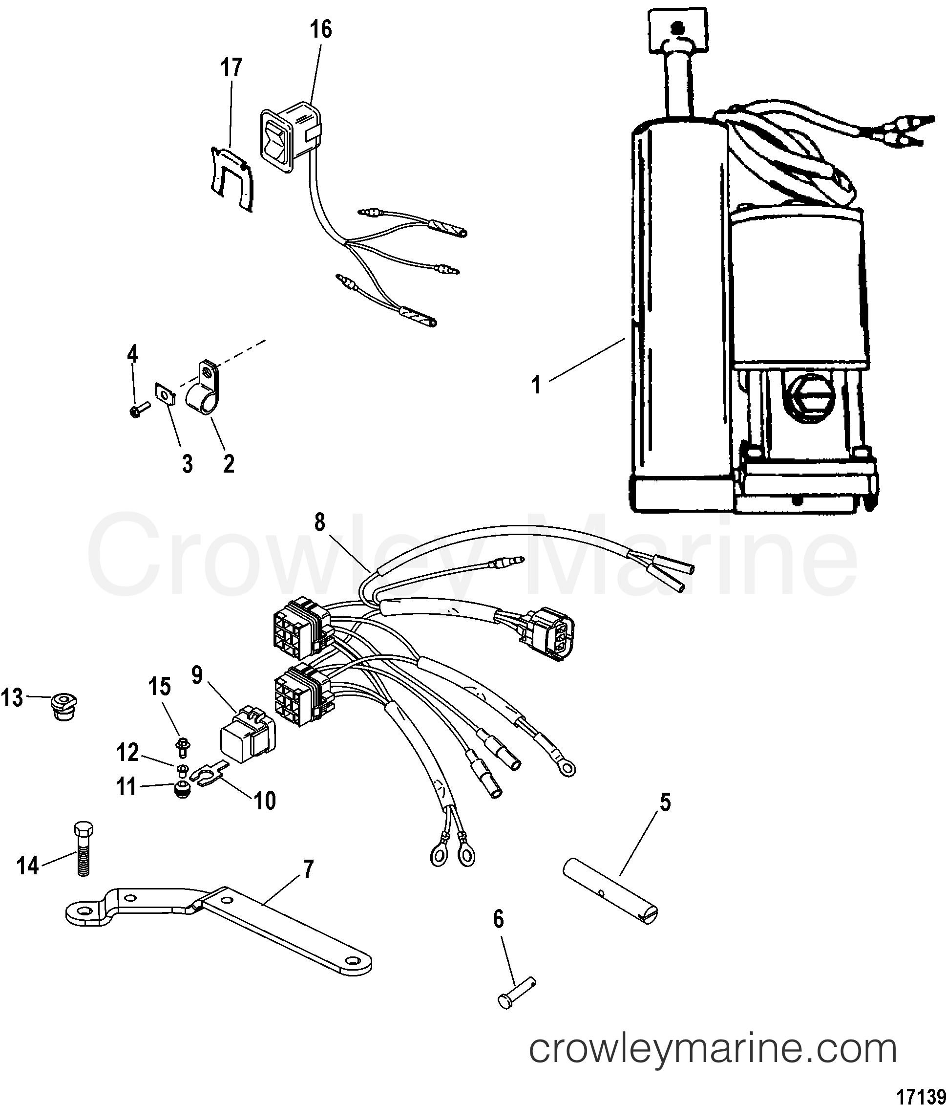 POWER TRIM KIT(830150A8 / 855654A6) - Various Years Rigging Trim / Tilt ...