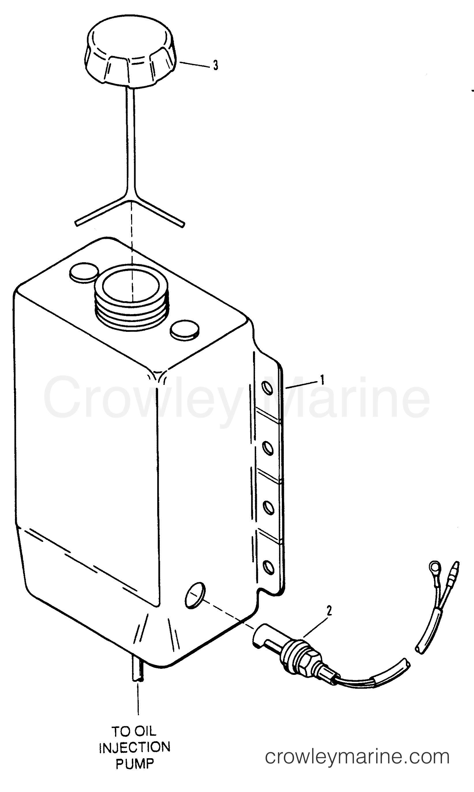 OIL TANK ASSEMBLY - 1995 Sport Jet 120 [JETPUMP] H63SP20RD | Crowley Marine