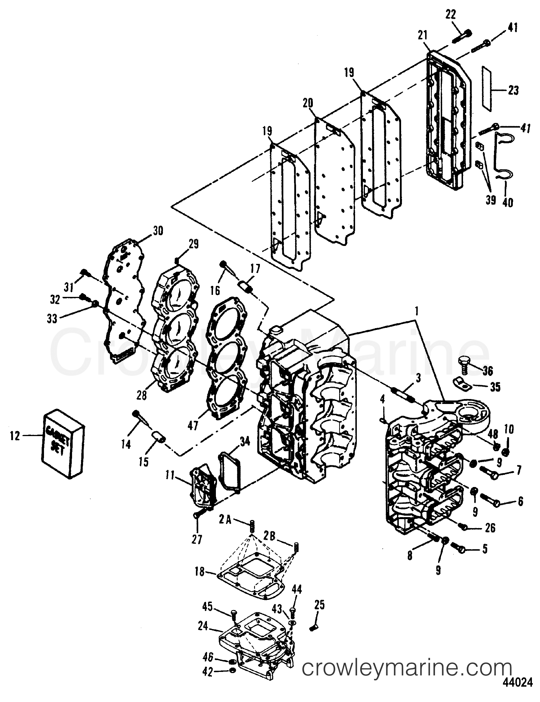 CYLINDER BLOCK - 1994 Outboard 90 H090422PX [EXLPT] | Crowley Marine