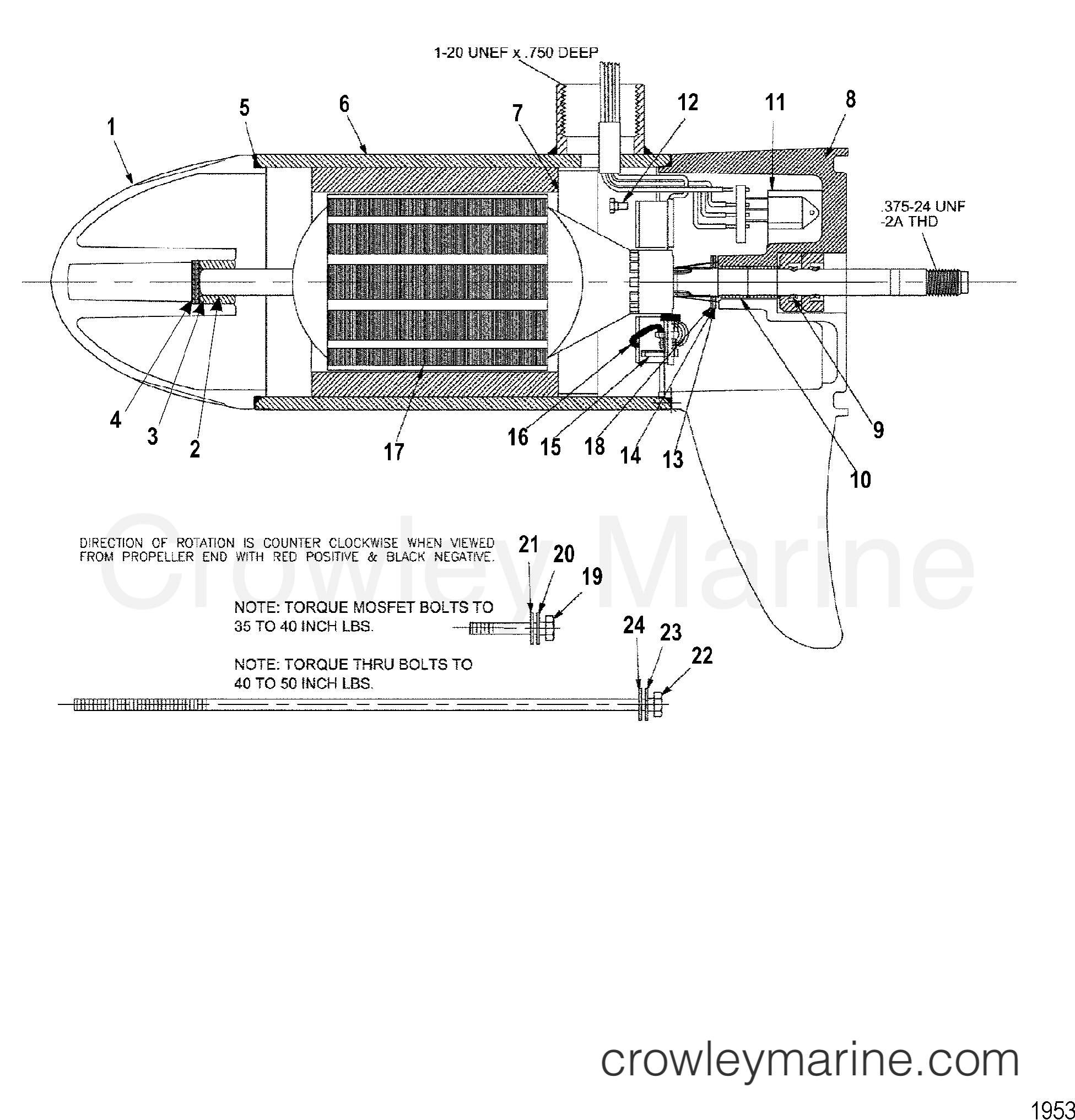 LOWER UNIT ASSEMBLY(54# - VAR/REV) (MCF397212) - 2003 Electric Trolling ...