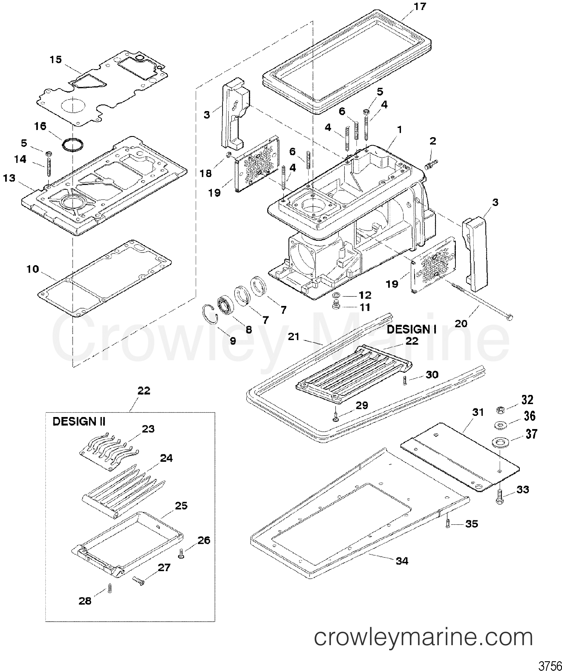 JET DRIVE HOUSING COMPONENTS - 2000 Sport Jet 175XR2 [JETPUMP ...