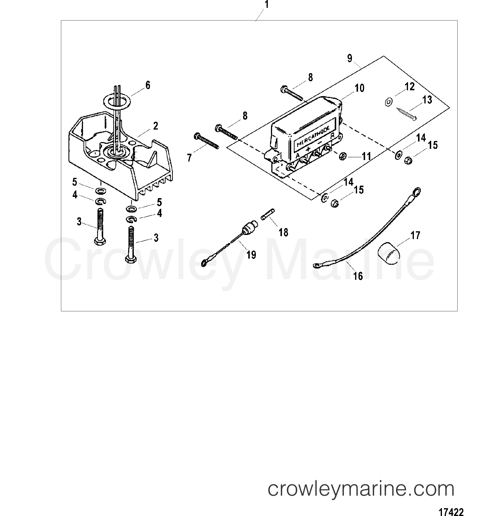 MERCATHODE KIT (98869A14) - Various Years Rigging Fuel/Oil Tanks, Lines ...