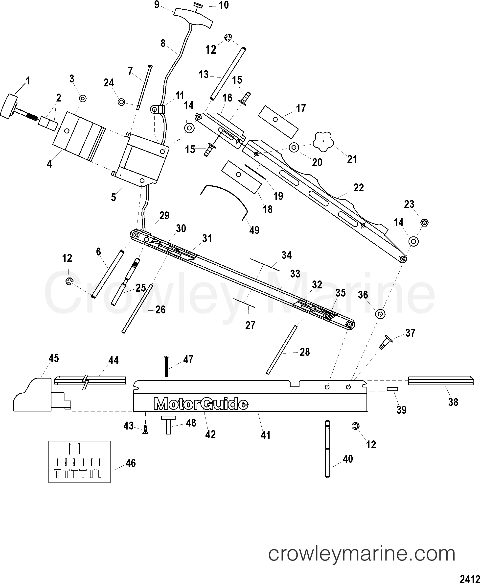 20.5 BOW (WHITE)(MST9205SW) (MST925XBF) - 2004 Electric Trolling Motor ...