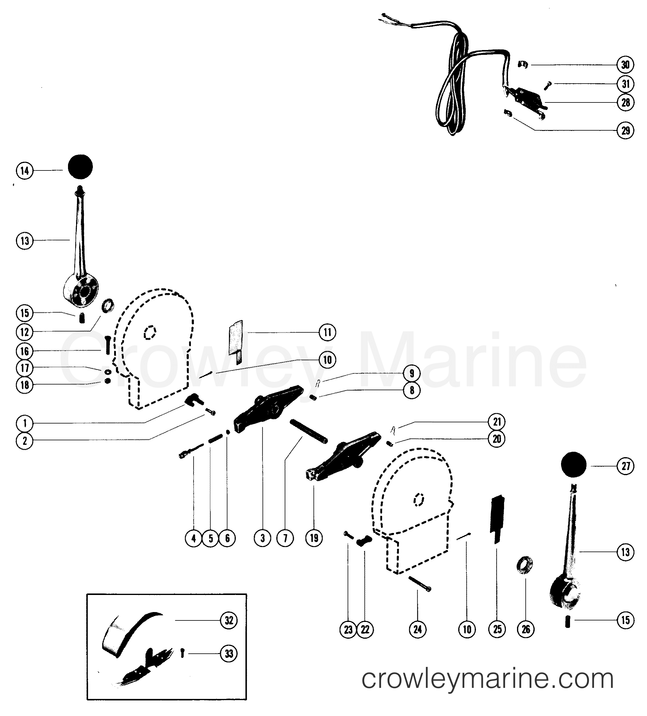 REMOTE CONTROL ASSEMBLY (TOP MOUNTED - CONSOLE) - Various Years Rigging ...