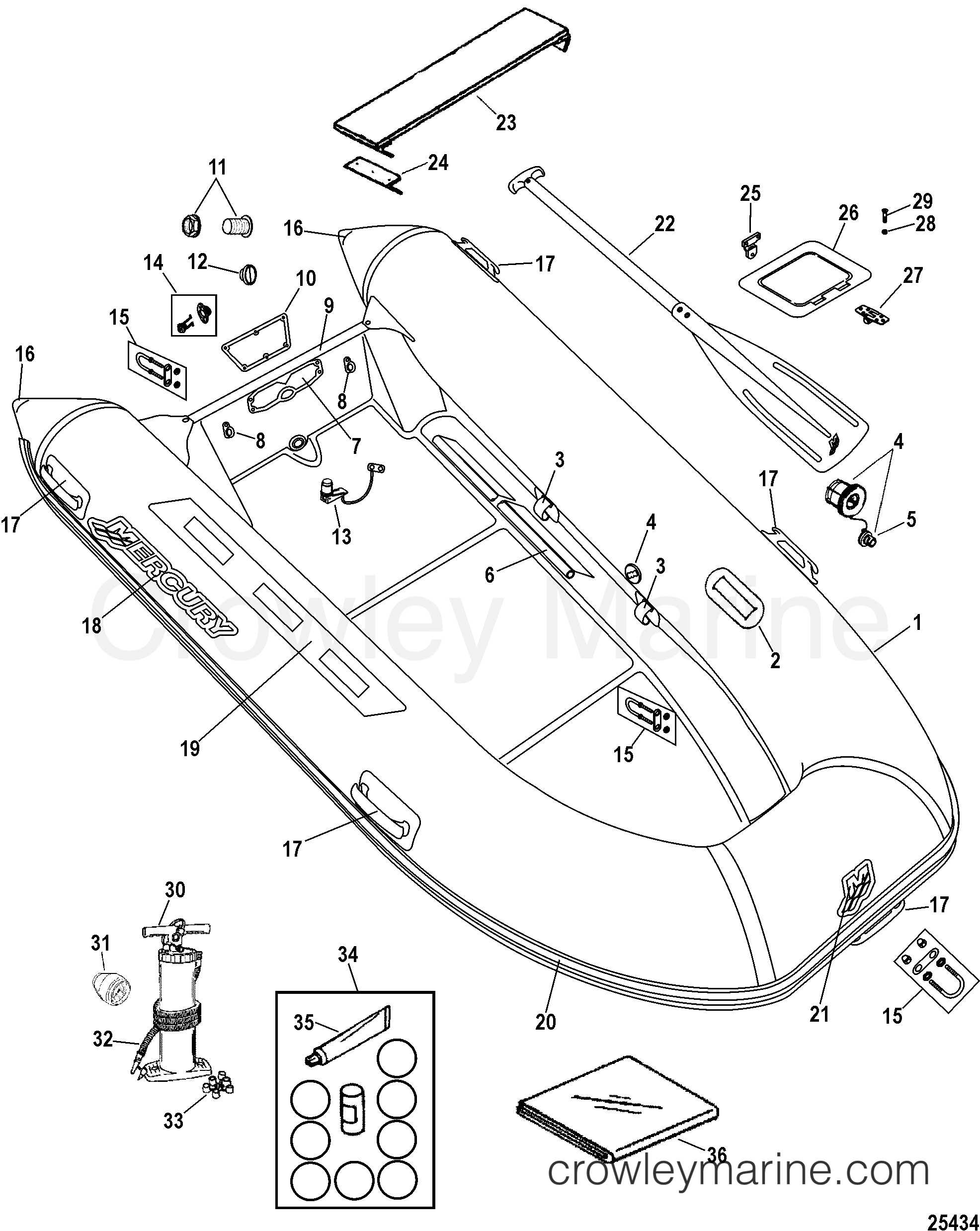 MERCURY RIB OCEANRUNNER(330/350 LODESTAR LIGHT GRAY) - 2006 Inflatable ...