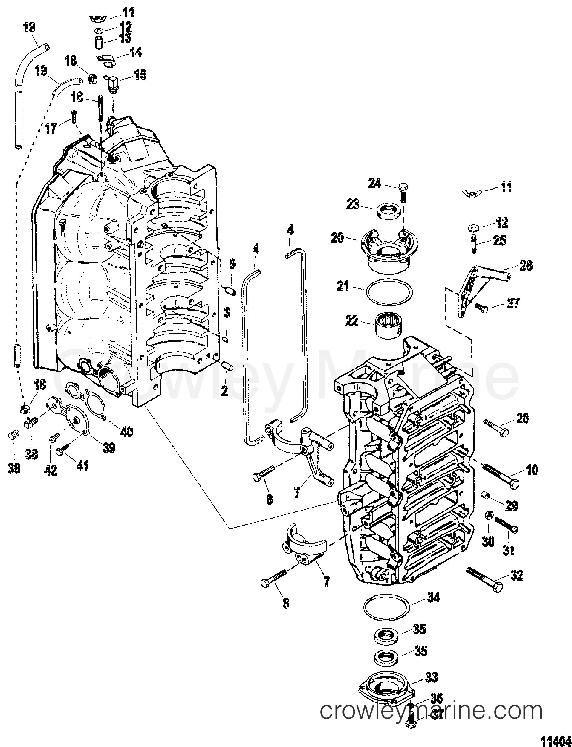 CYLINDER BLOCK ASSEMBLY - 1997 Sport Jet 175 [XR2] 1175J01TD | Crowley ...
