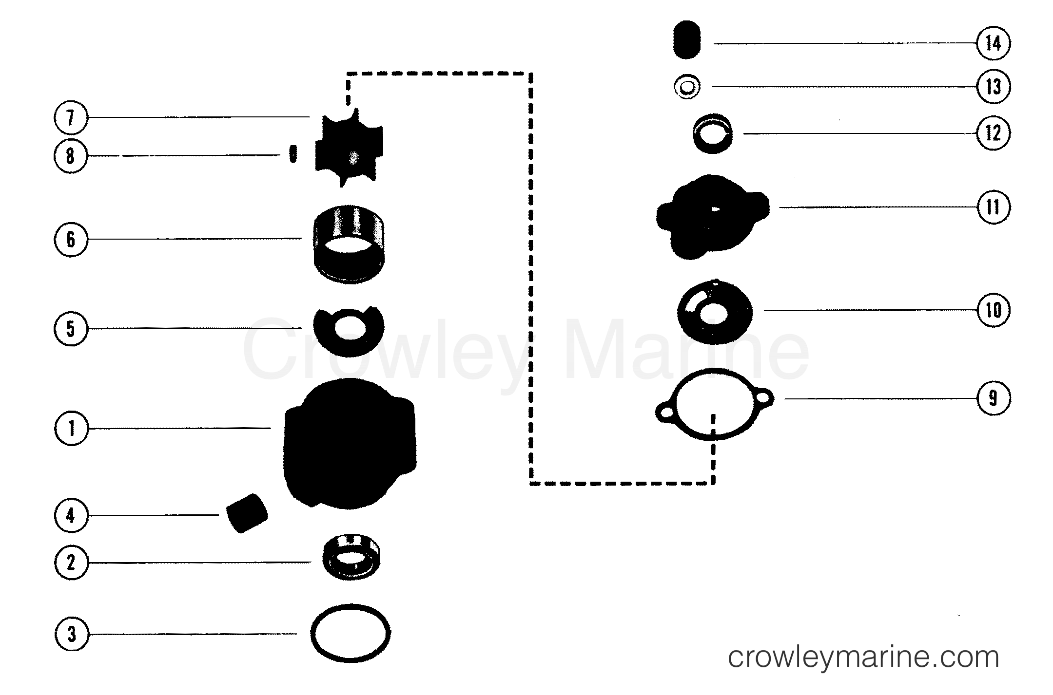 MERC 200 HEAVY DUTY WATER PUMP KIT - Various Years Rigging Exhaust ...