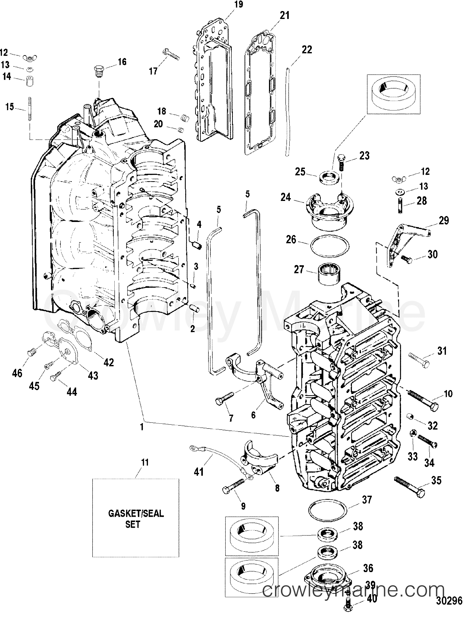 CYLINDER BLOCK ASSEMBLY - 2000 Sport Jet 240 [JETPWHD] S240J30WS ...