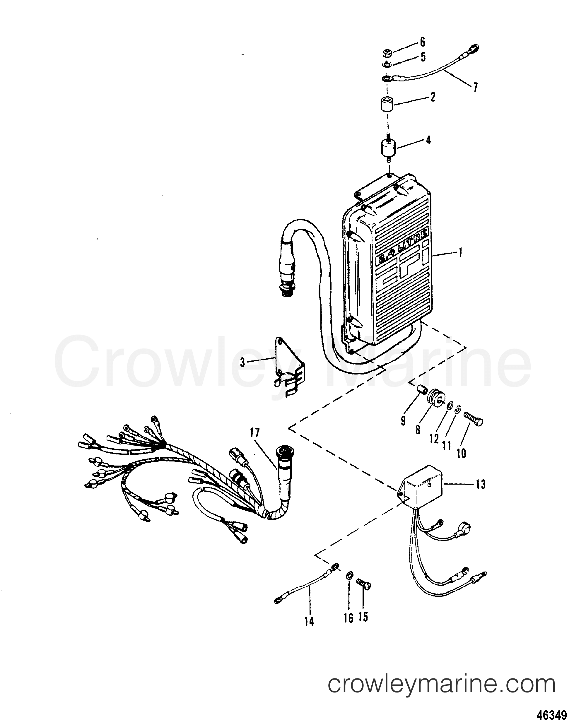 E.C.U. ASSEMBLY - 1989 Outboard 200XRI 1200453GD | Crowley Marine