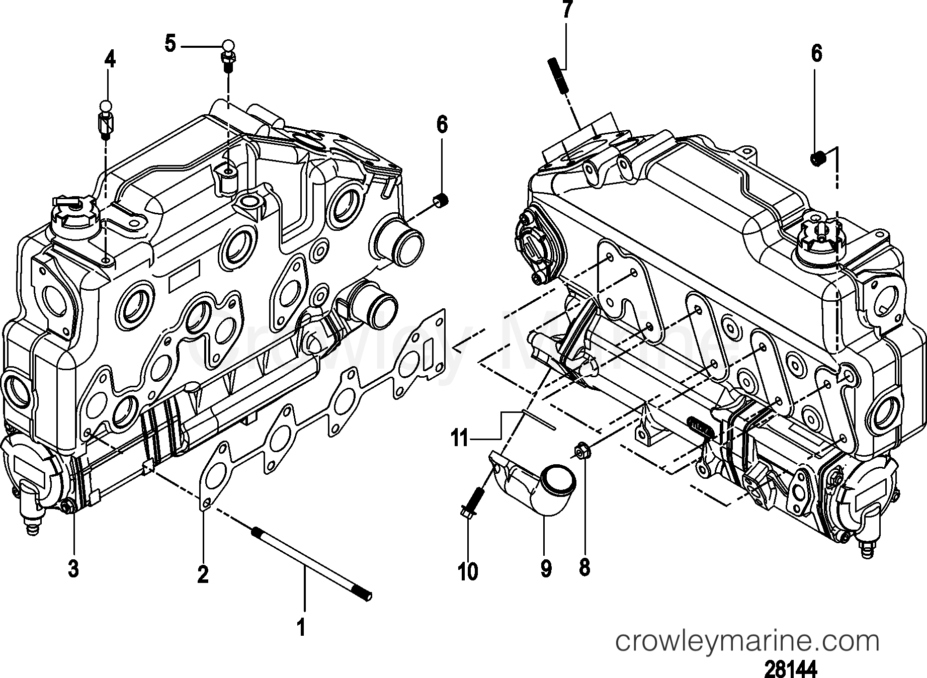 EXHAUST MANIFOLD - 1998 Stern Drive 2.0L QSD [EJ 130] 40200002D ...