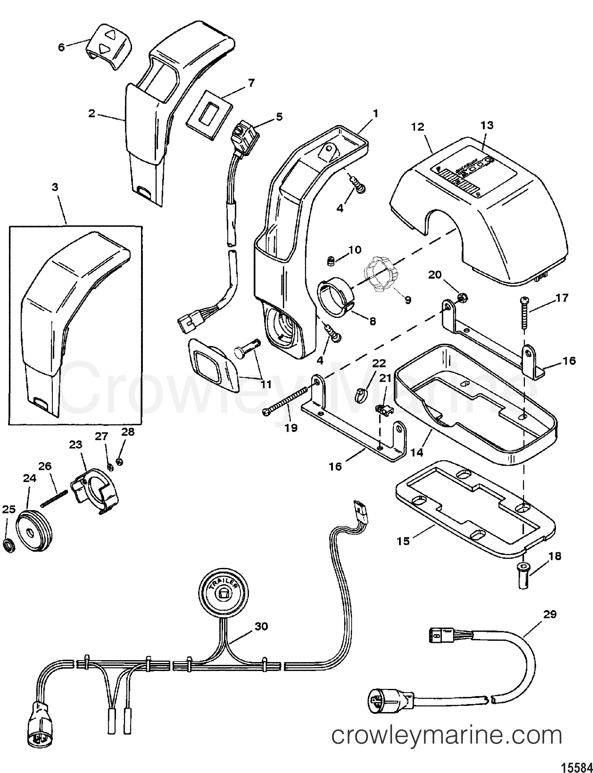COMMANDER 3000 CONSOLE (SINGLE)(88688A40 - A44) - Various Years Rigging ...