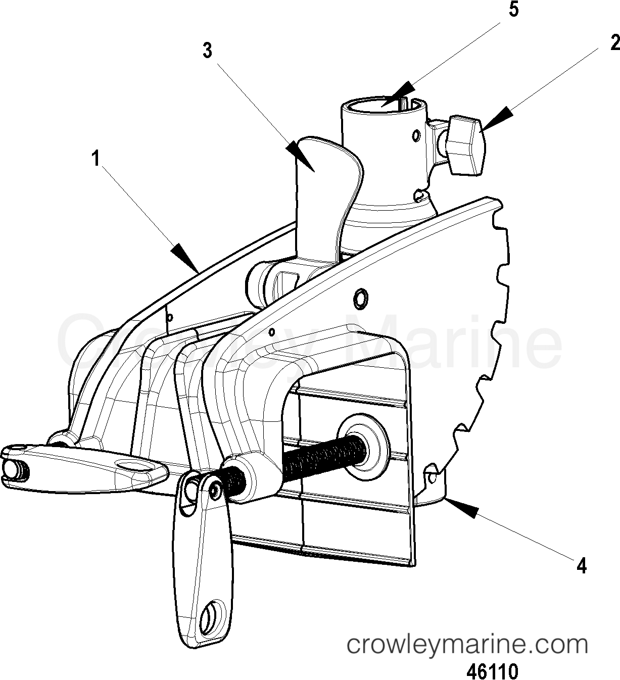 09H TRANSOM MOUNT ASSEMBLY - 2010 Electric Trolling Motor 12V ...