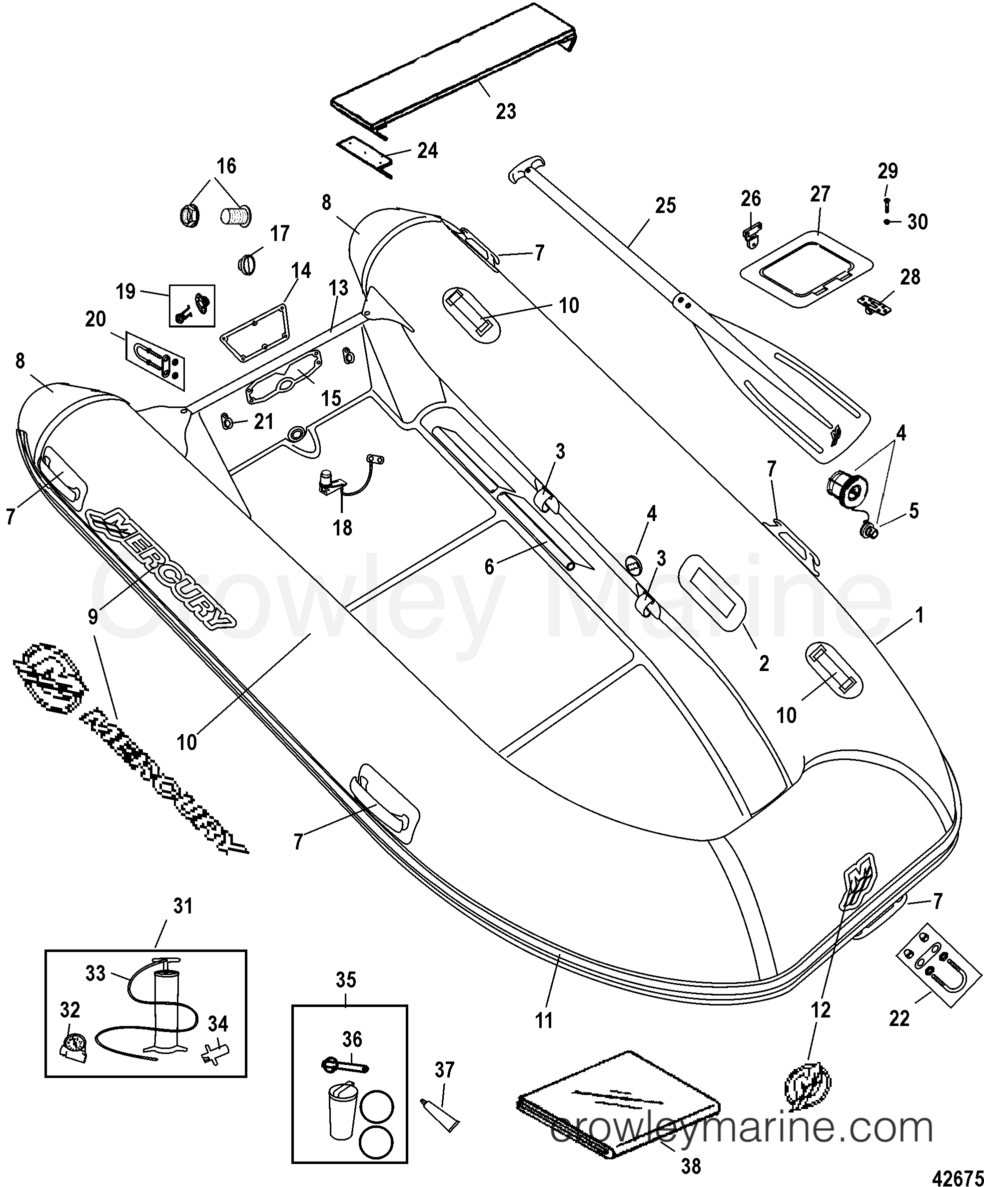 MERCURY OCEANRUNNER HYPALON - MODEL 330/350(2010 / 2011) - 2010 ...