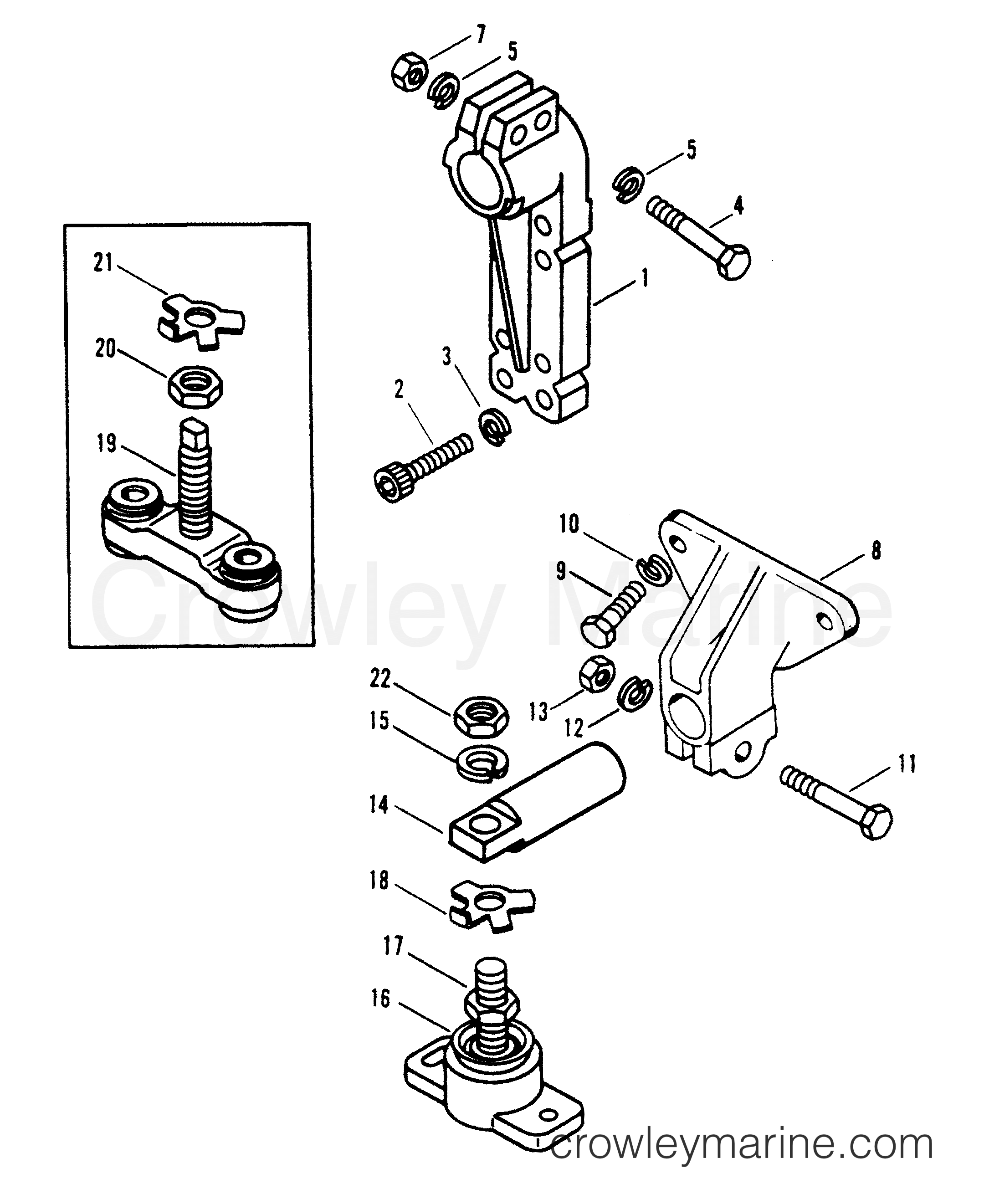 TRANSMISSION AND ENGINE MOUNTING - 1993 Inboard Engine 8.2L 38231C6FS ...