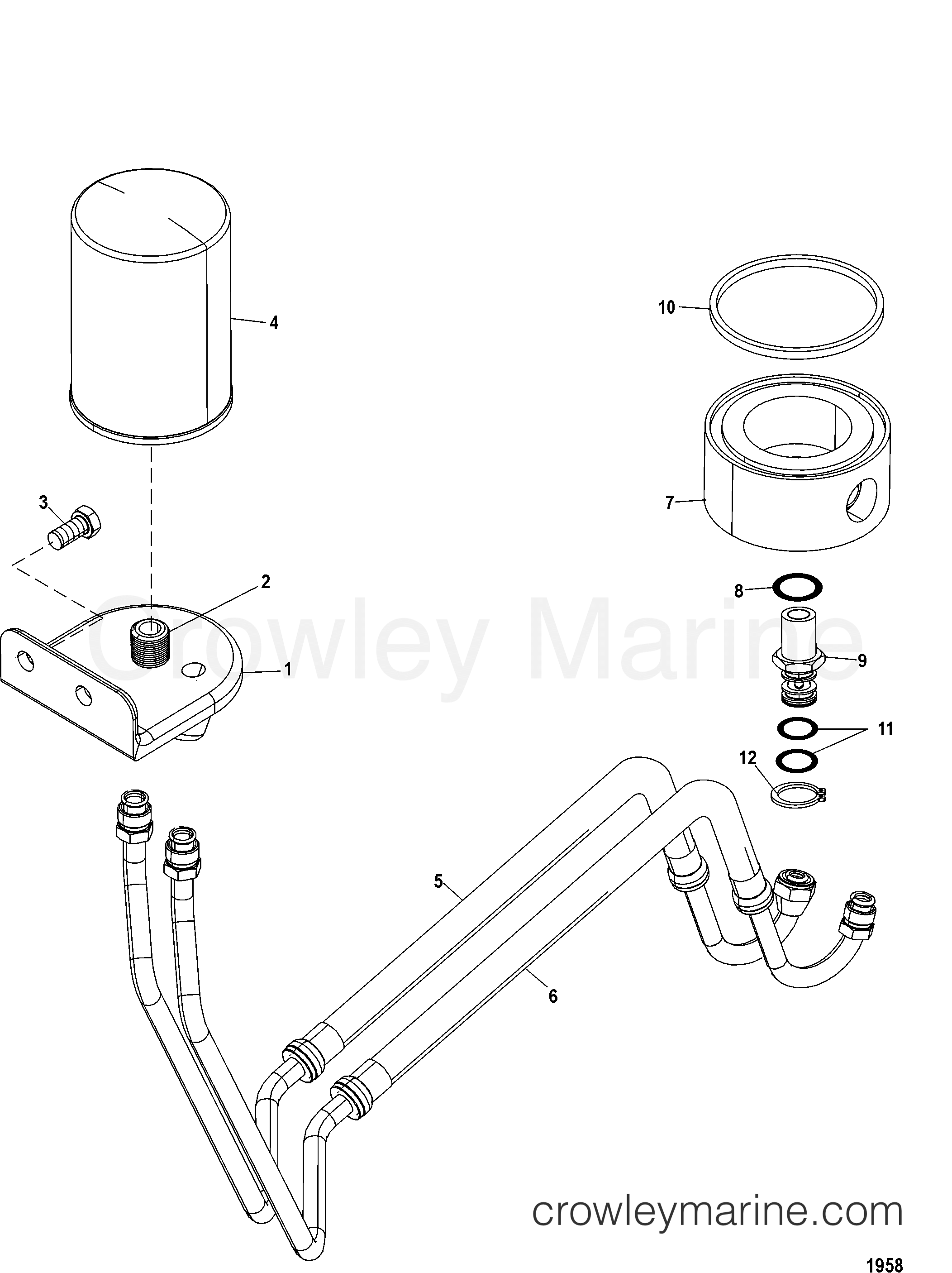 REMOTE OIL FILTER KIT(864990A 2) - Various Years Rigging Fuel/Oil Tanks ...