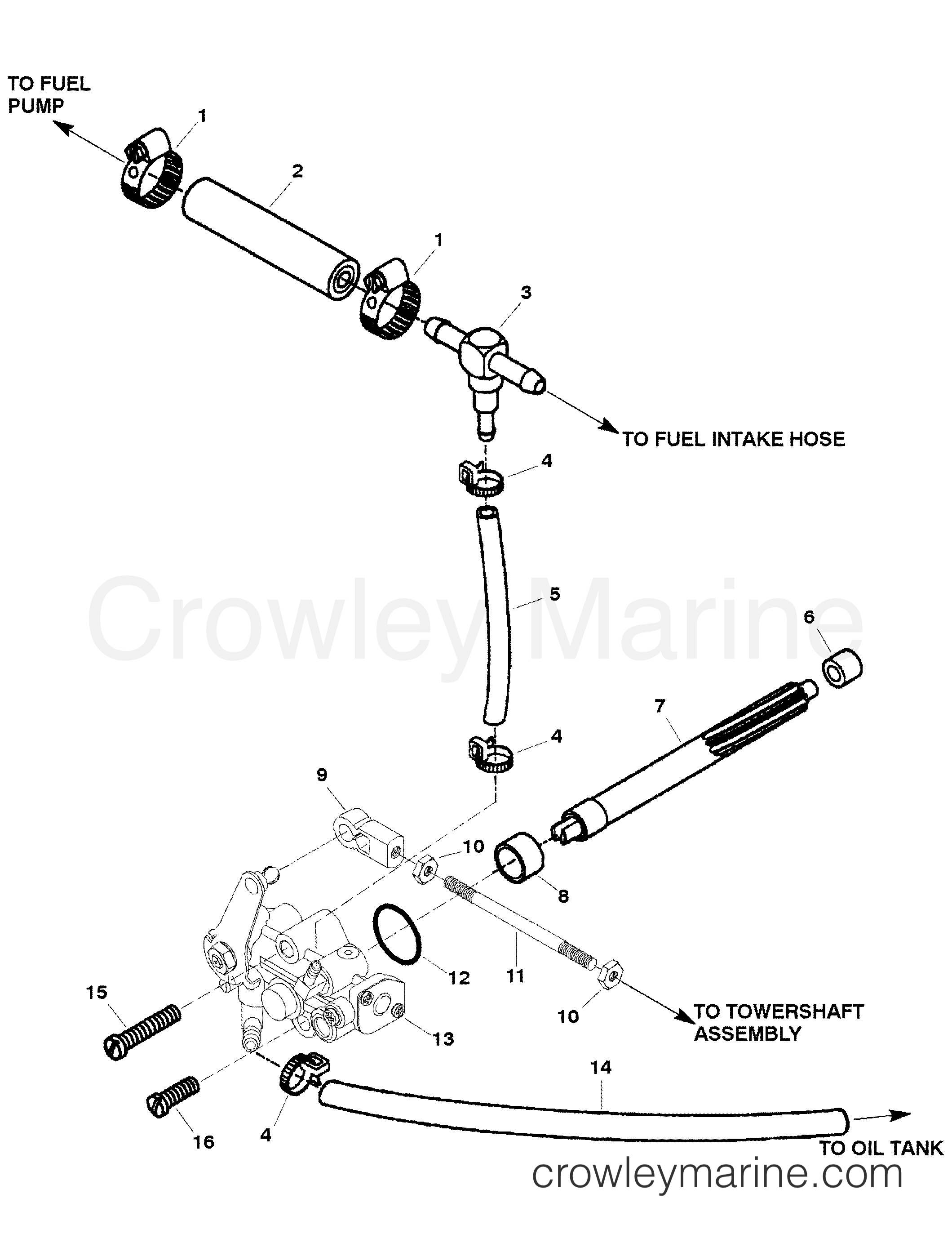 OIL INJECTION PUMP - 1996 Sport Jet 120 [JETPUMP] H63SP20SD | Crowley ...