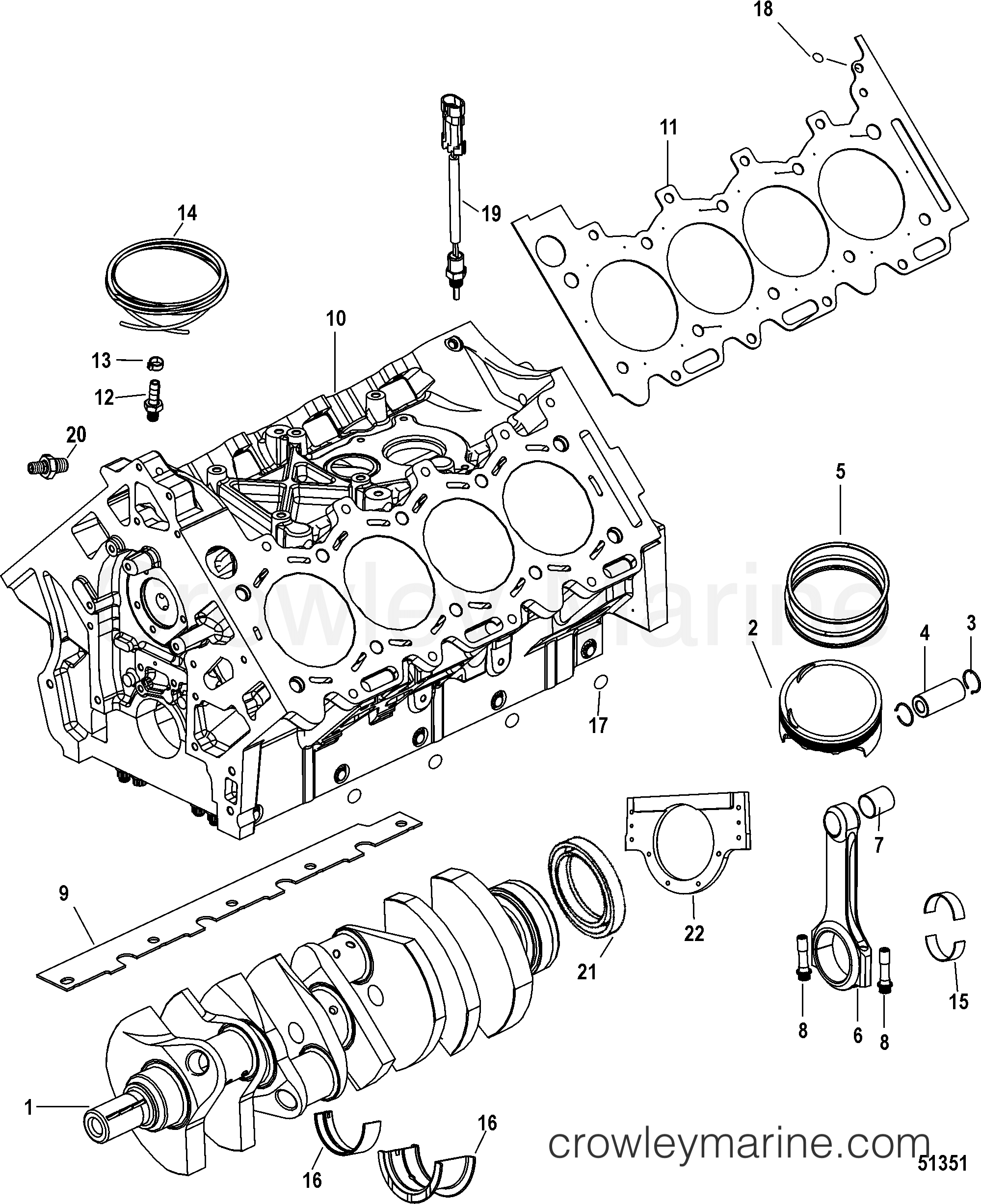 CYLINDER BLOCK - 2013 Race Stern Drive QC4 RACE [CLOS CUPL] 4RH6295XH ...