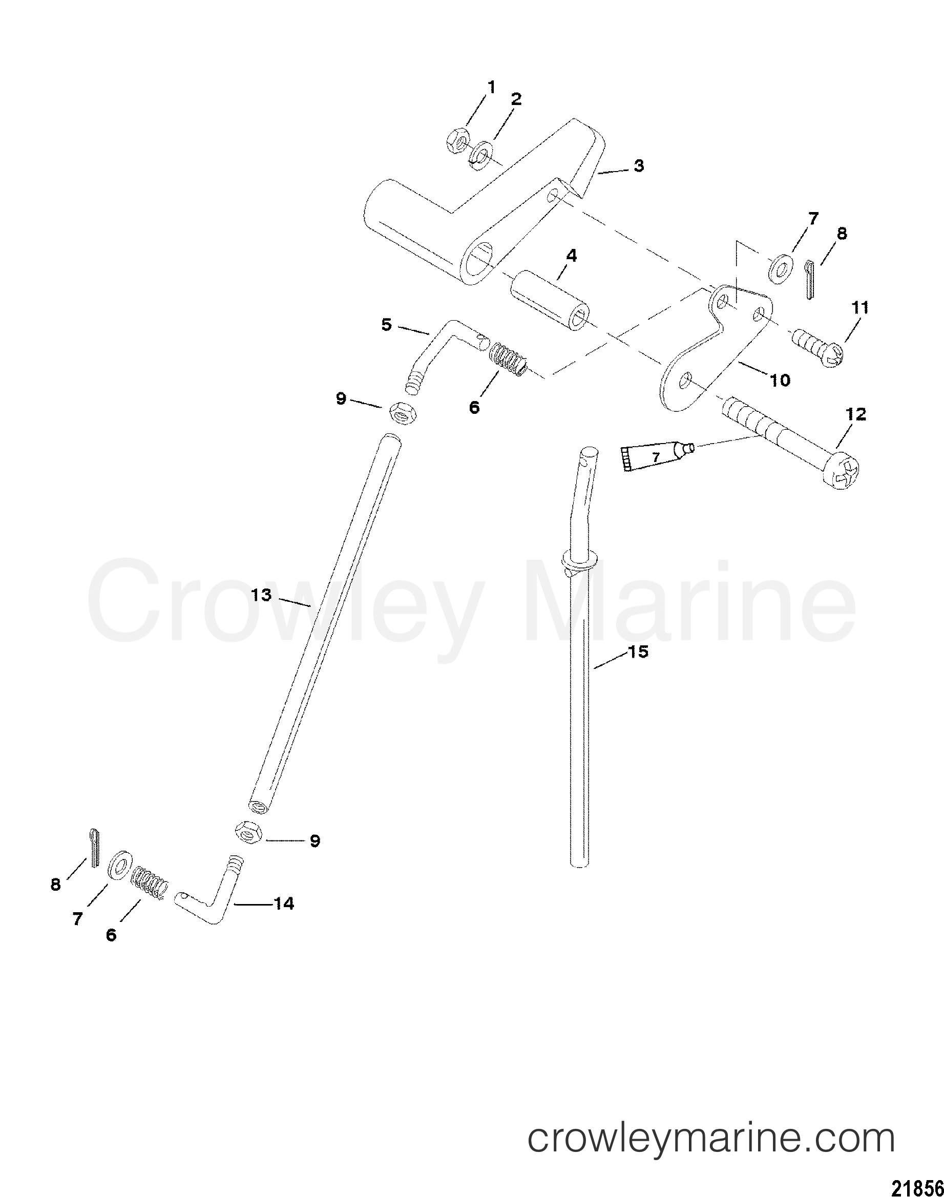JET LINKAGE(S/N 0G157846 & UP) - 1994 Outboard 15 [MLA] 70152374D ...