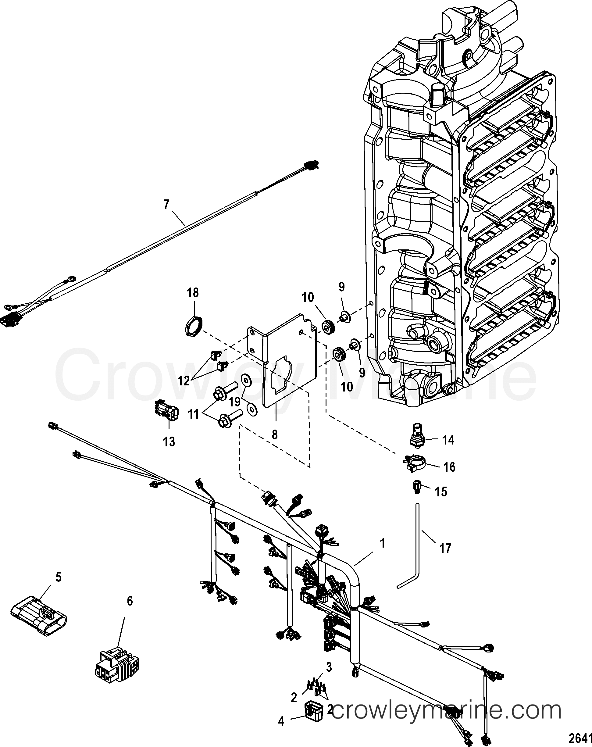 ENGINE HARNESS (SERIAL NUMBER 0T980000 THRU 1B226999) - 2003 Outboard ...