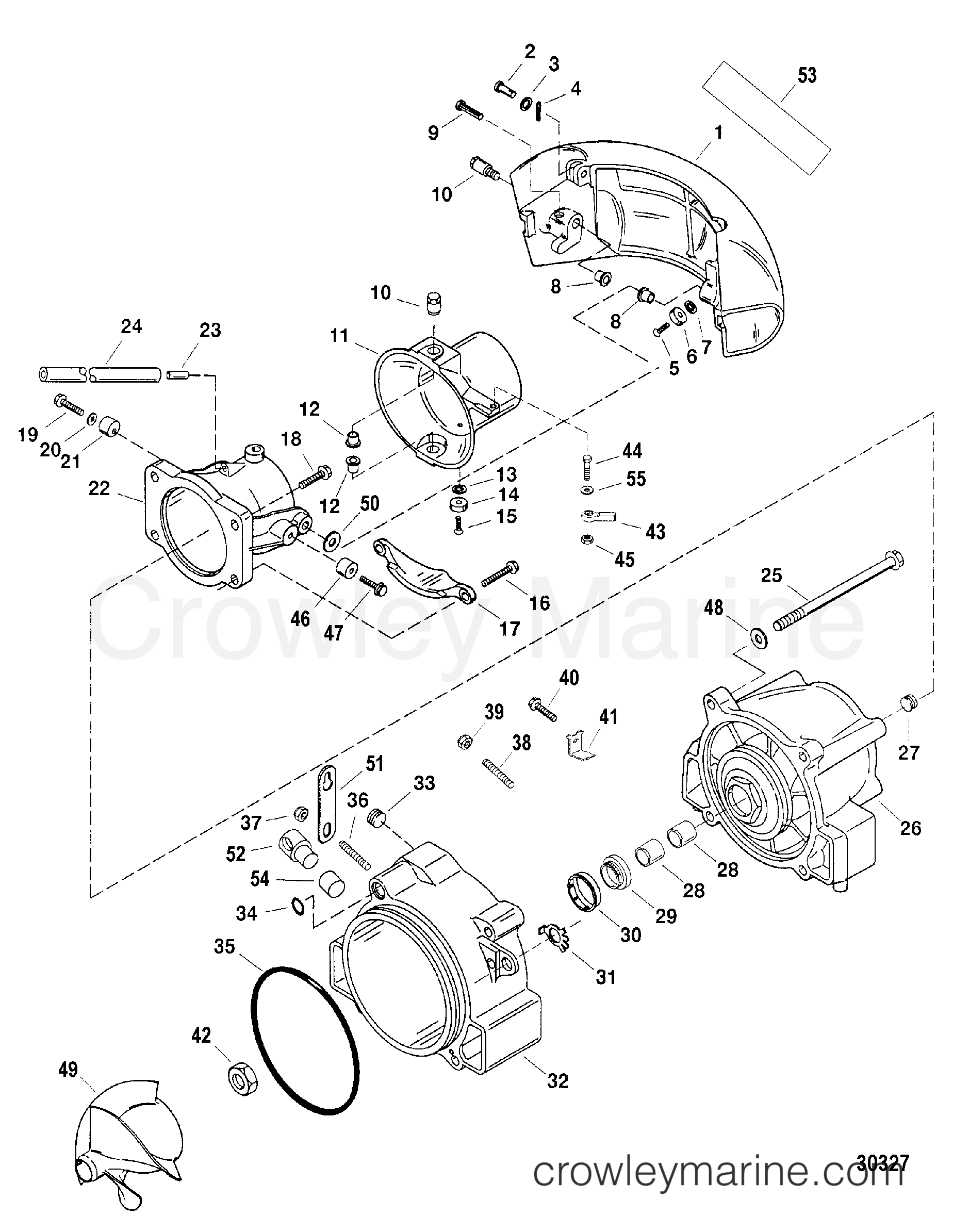 NOZZLE / RUDDER COMPONENTS - 2000 Sport Jet 240 [JETPWHD] S240J30WS ...