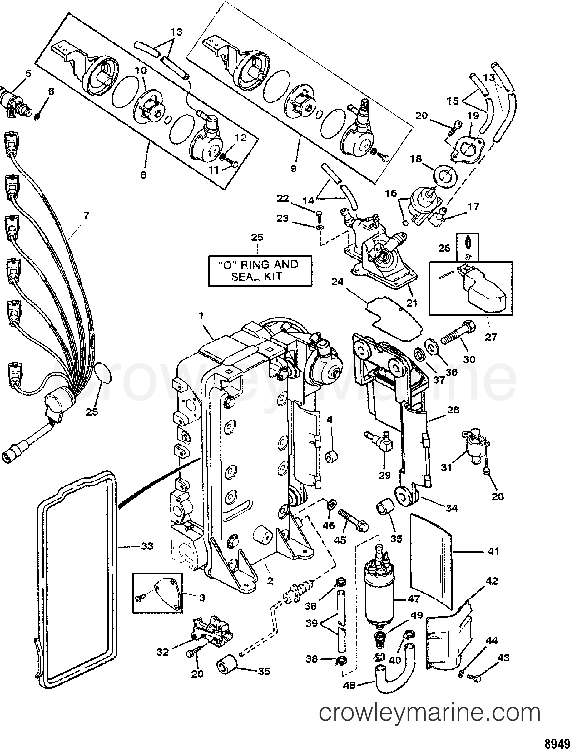 FUEL MANAGEMENT SYSTEM(0G366999 AND BELOW) - 1994 Race Outboard 150 ...
