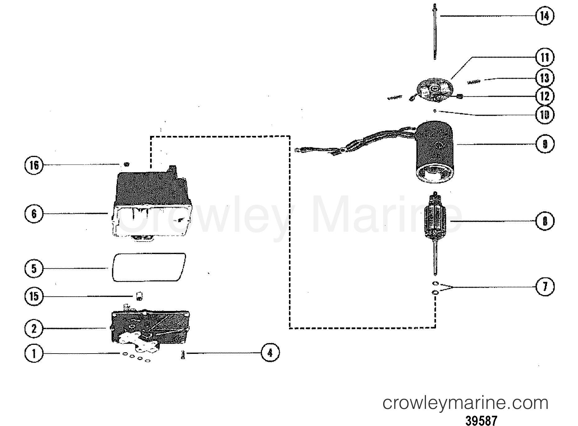 HYDRAULIC PUMP(PLASTIC RESERVOIR) - 1985 Stern Drive TRS 5400005 ...