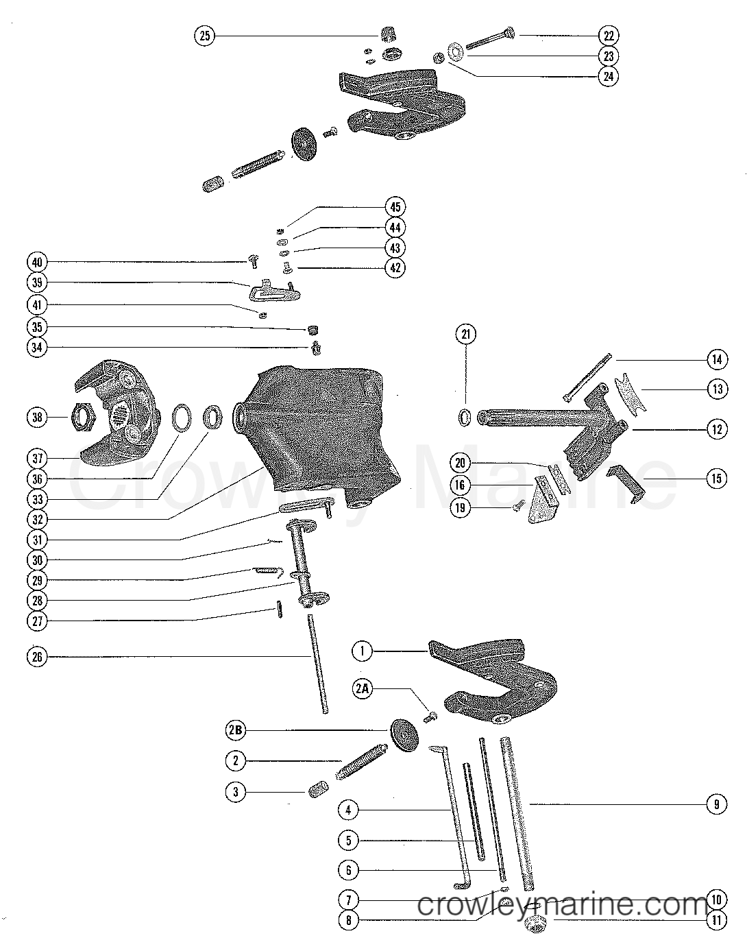 CLAMP AND SWIVEL BRACKET ASSEMBLY - 1978 Outboard 40 [EL] 1040528 ...