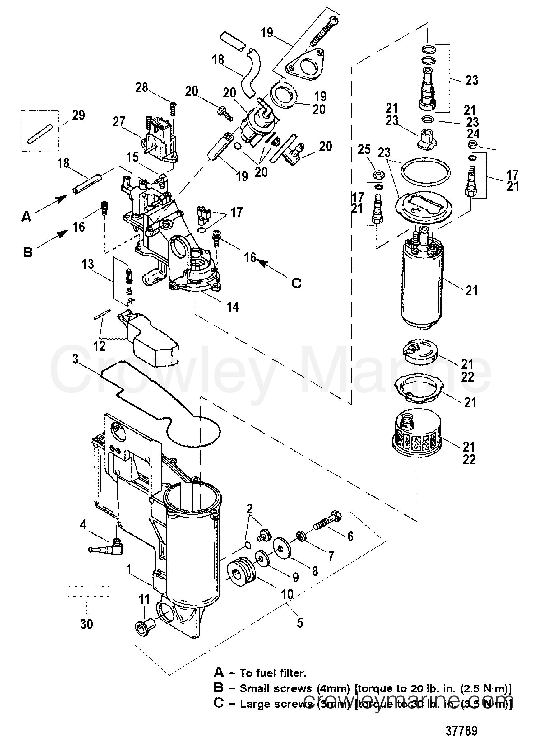 FUEL MANAGEMENT SYSTEM - 1995 Outboard 225 [L EFI] 7225413DD | Crowley ...