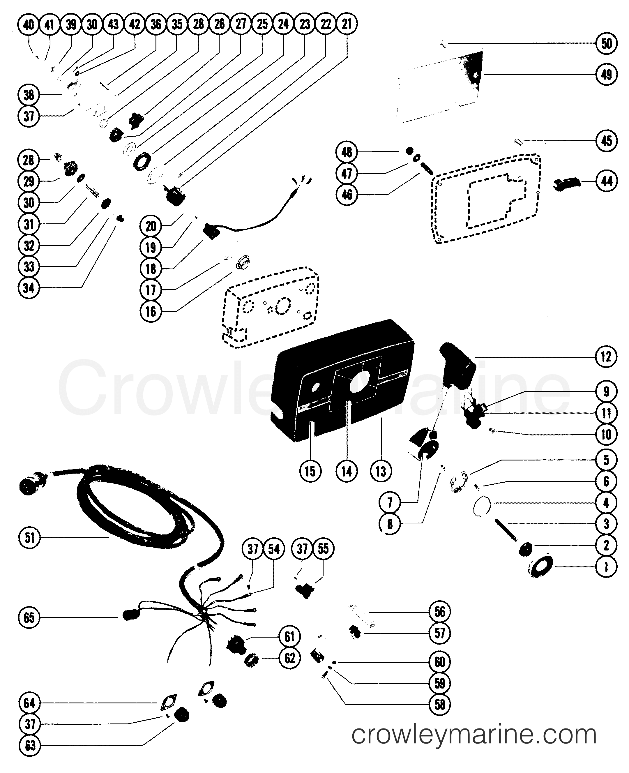 REMOTE CONTROL ASSEMBLY (ELECTRIC) J - Various Years Rigging Remote ...