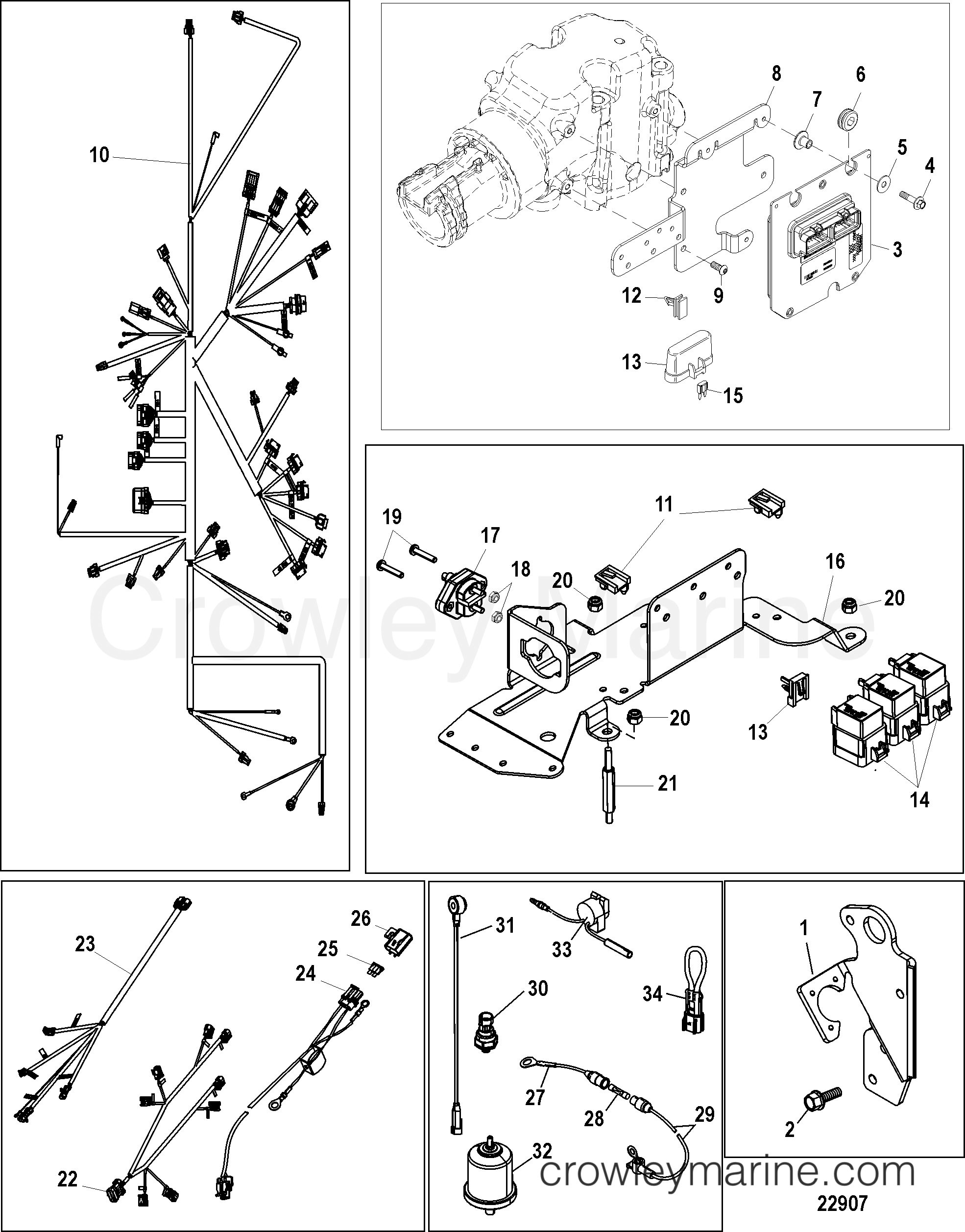 ELECTRICAL COMPONENTS, MECHANICAL - 1998 Stern Drive 350 MAG [BR DTS ...