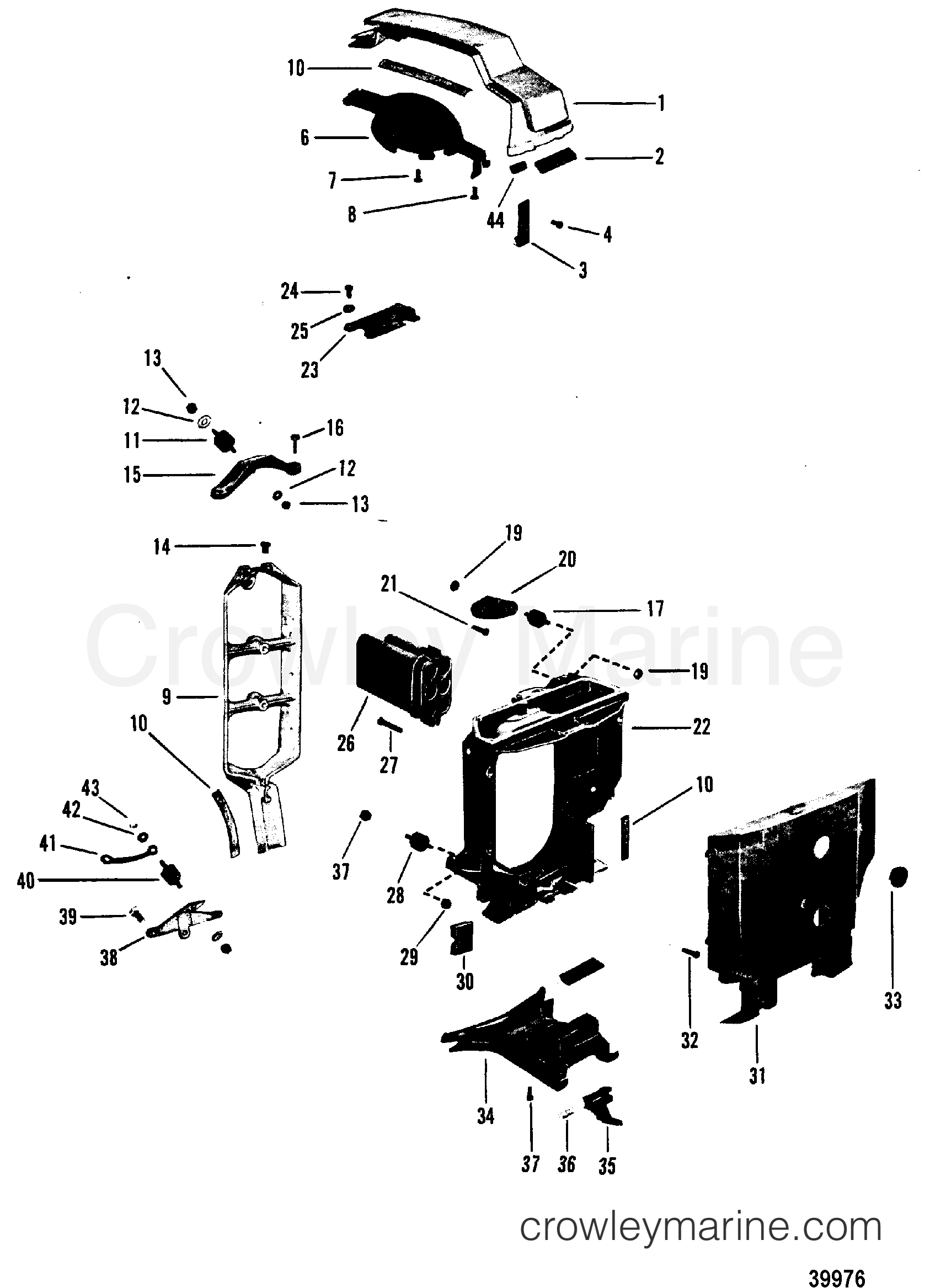 COWL SUPPORT BRACKETS - 1980 Outboard 70 [ELPT] 1070620 | Crowley Marine