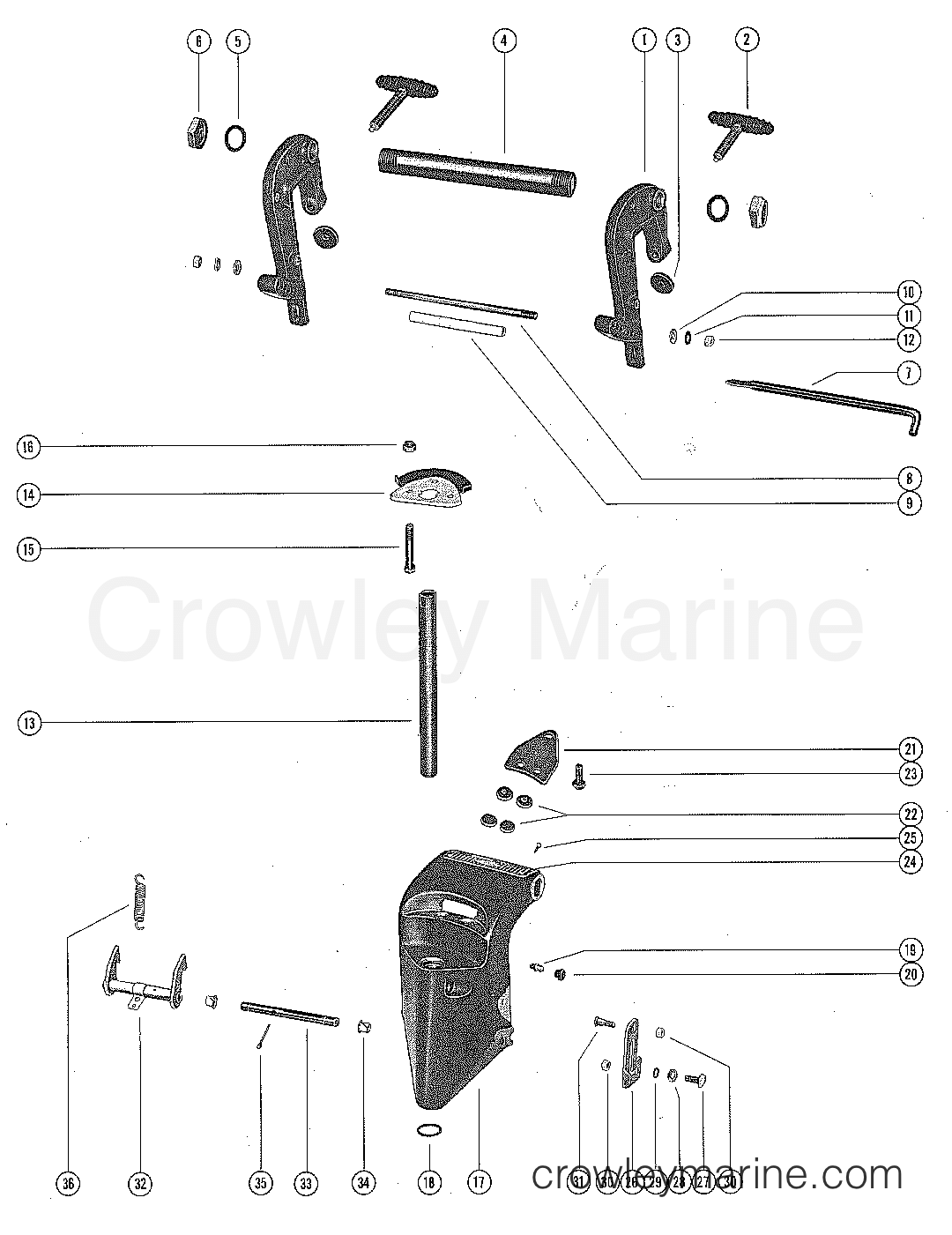 CLAMP AND SWIVEL BRACKET ASSEMBLY - Serial Range Outboard 200 2296267 ...