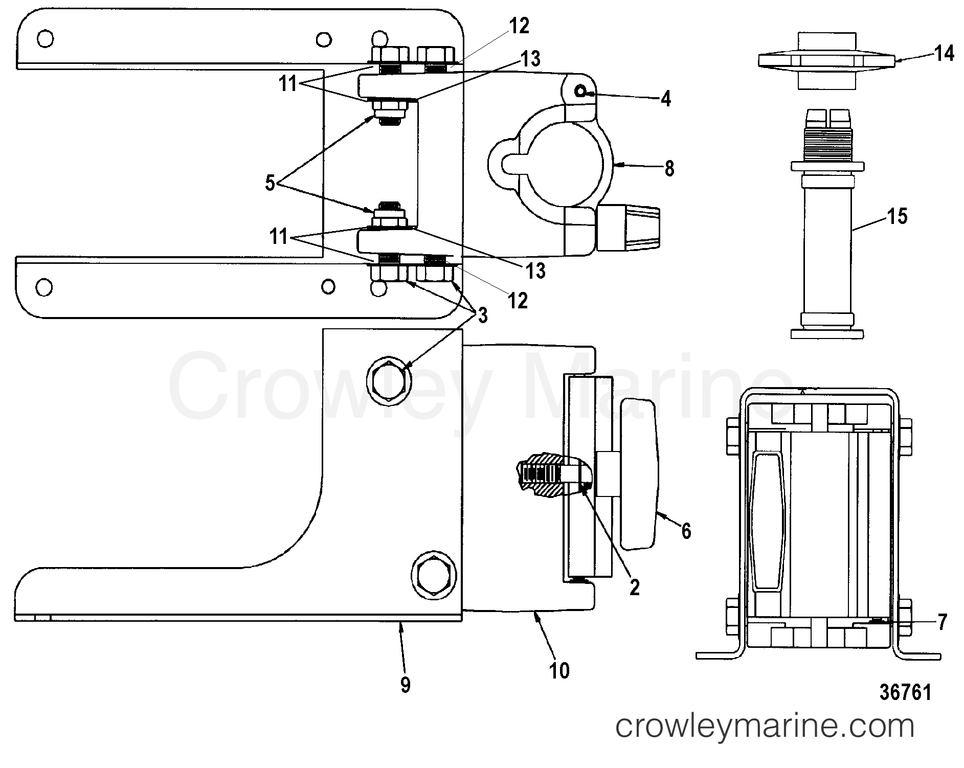 PONTOON MOUNT(MBK300052) - Serial Range Electric Trolling Motor ...