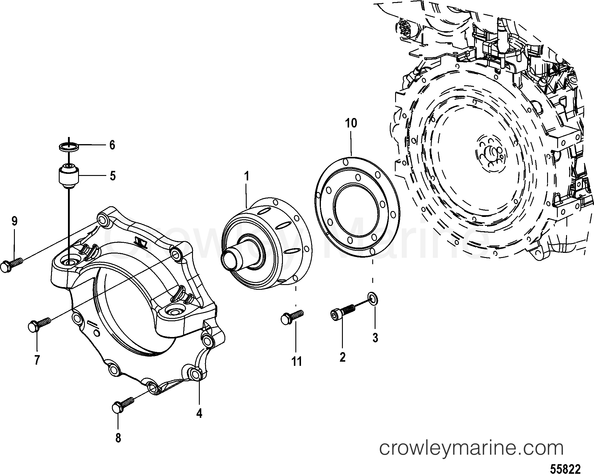 FLYWHEEL HOUSING COVER(STERNDRIVE) - 2014 Stern Drive 2.0L [ES 150 ...