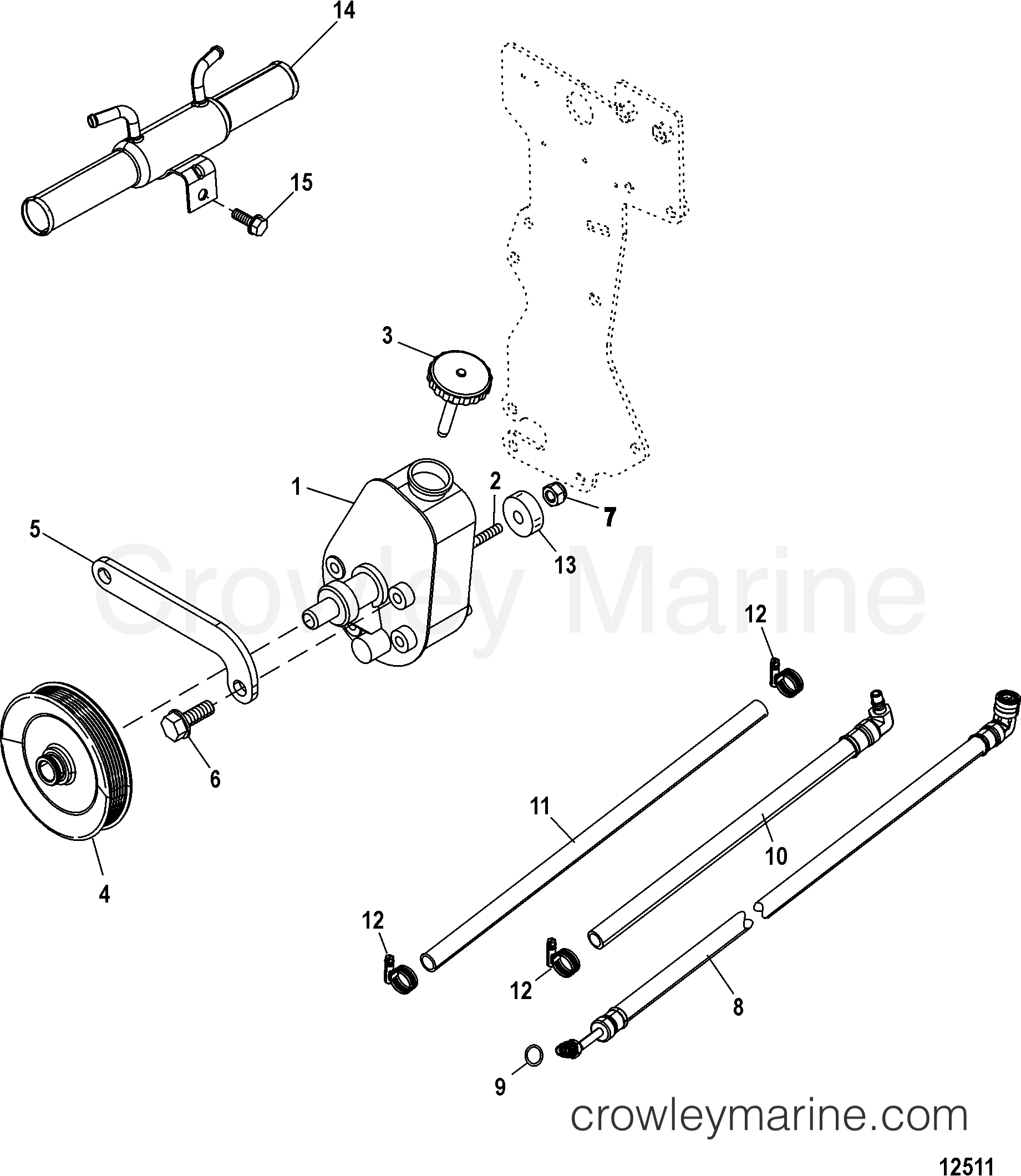 POWER STEERING COMPONENTS - 1998 Stern Drive 4.3L [ALPHA] 4211025TS ...