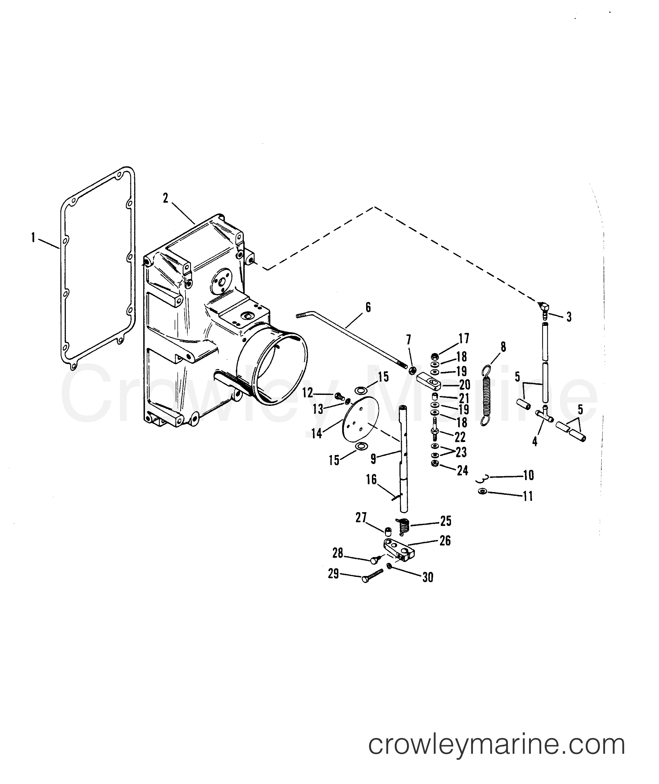 AIR INLET/THROTTLE LINKAGE (DESIGN II) - 1991 Race Outboard 2.5 OS [CL ...