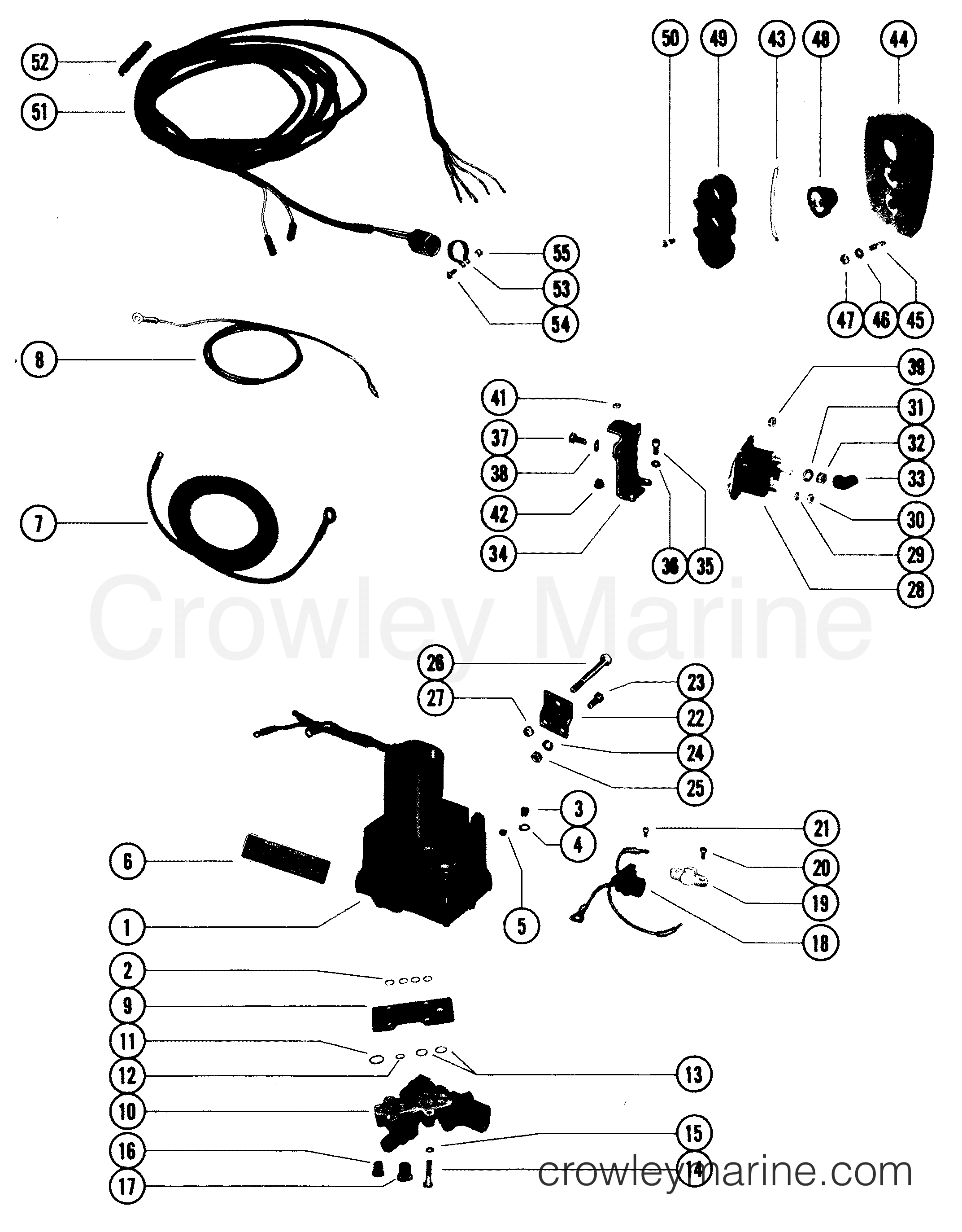 OUTBOARD POWER TRIM KIT, COMPLETE C - Various Years Rigging Trim / Tilt ...