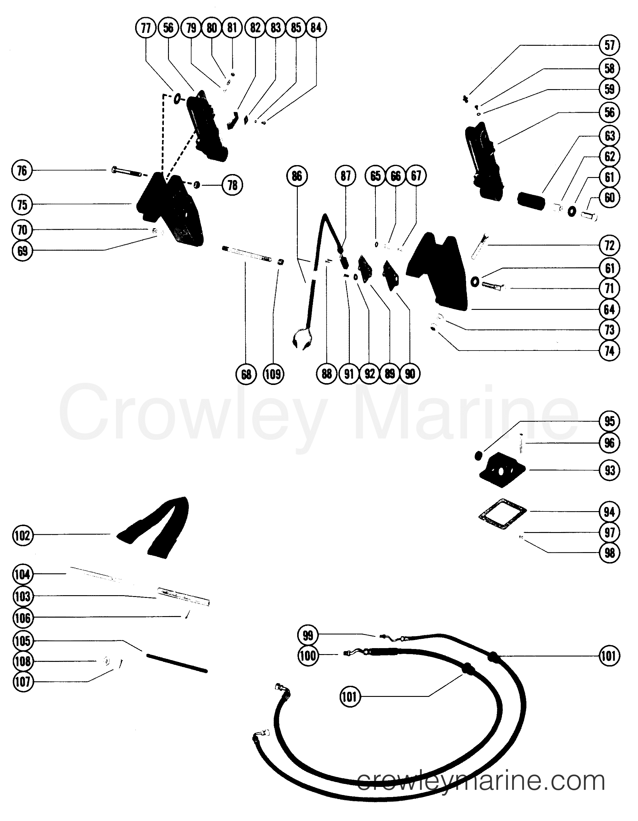 OUTBOARD POWER TRIM KIT, COMPLETE F - Various Years Rigging Trim / Tilt ...