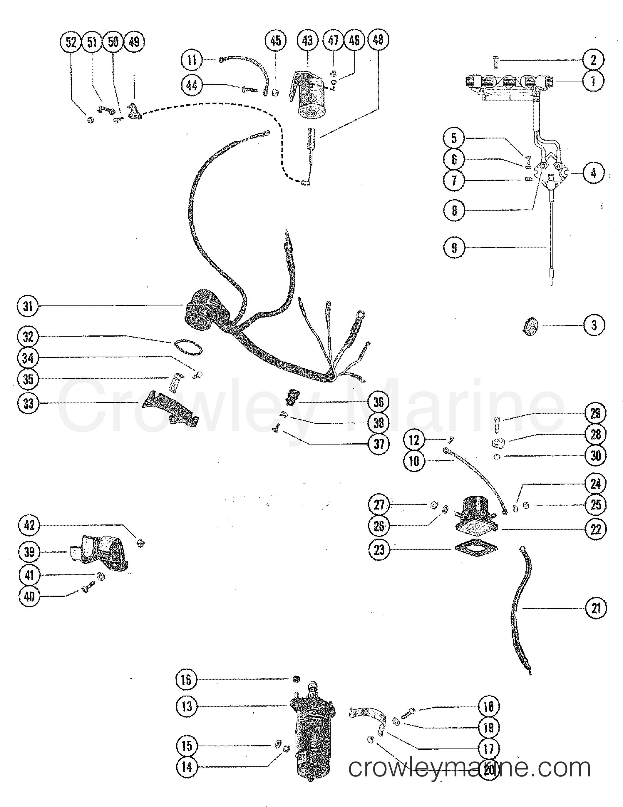ELECTRIC COMPONENTS - 1976 Outboard 20 [EL] 1200526 | Crowley Marine